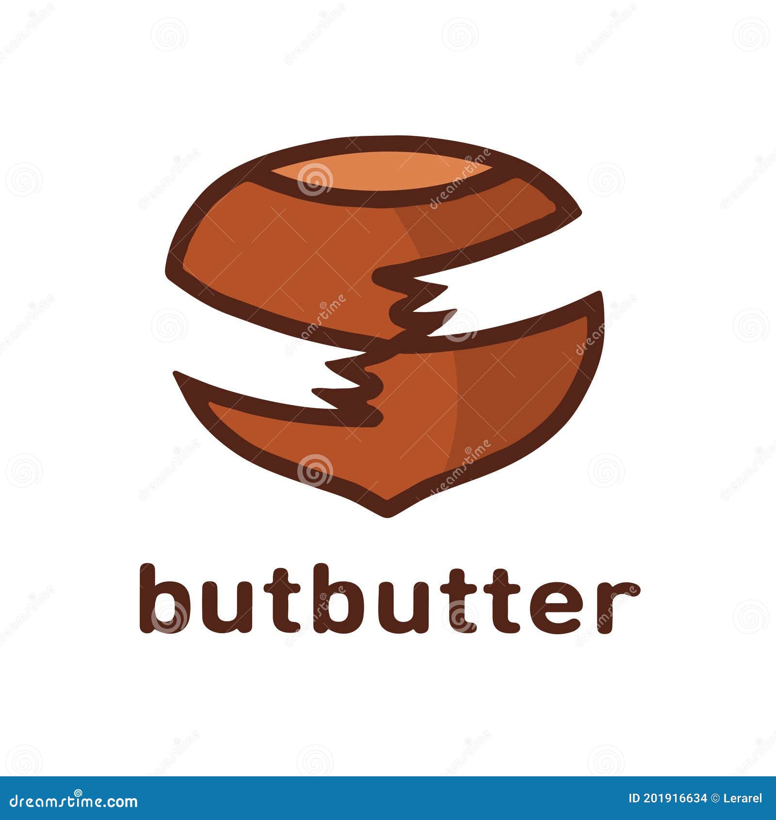 Vector Logo for Nut Butter. the Walnut that is Held by the Hands ...