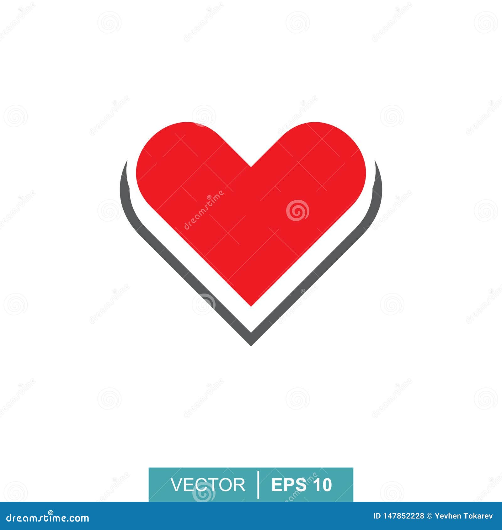 Stylized modern heart stock illustration. Illustration of fabric ...