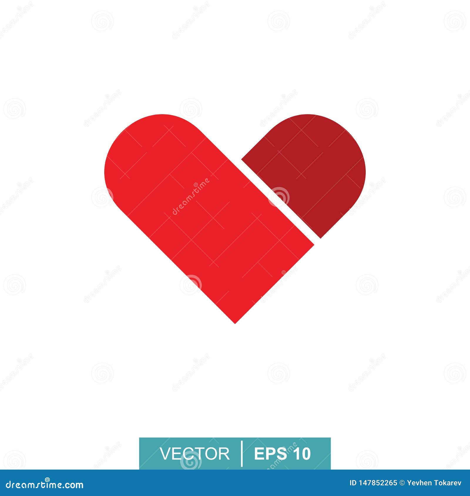 Stylized modern heart stock illustration. Illustration of creative ...