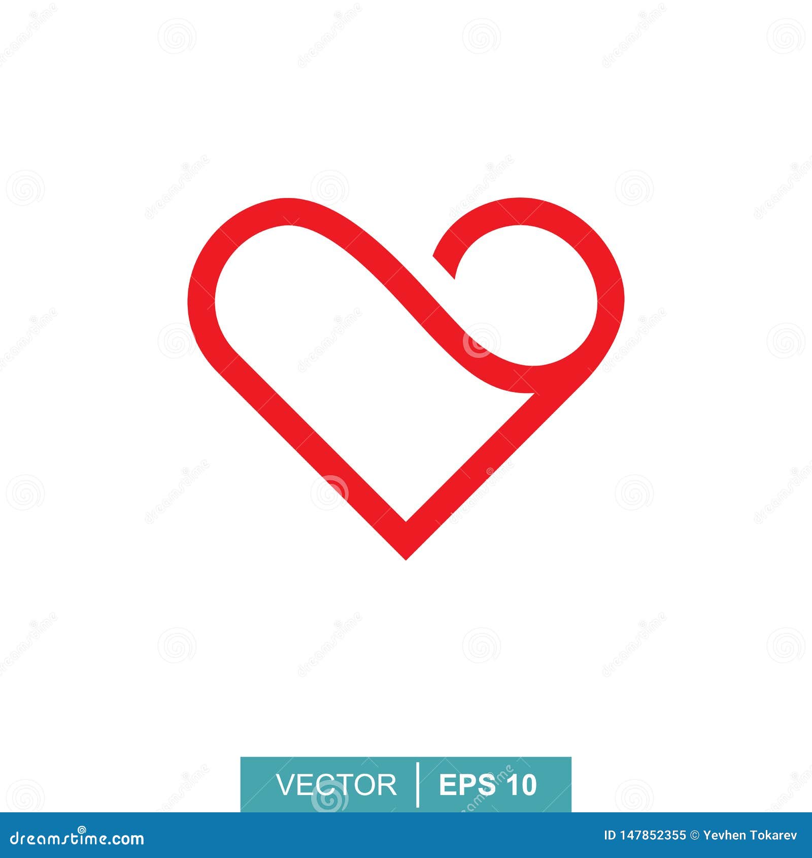 Stylized modern heart stock illustration. Illustration of heart - 147852355