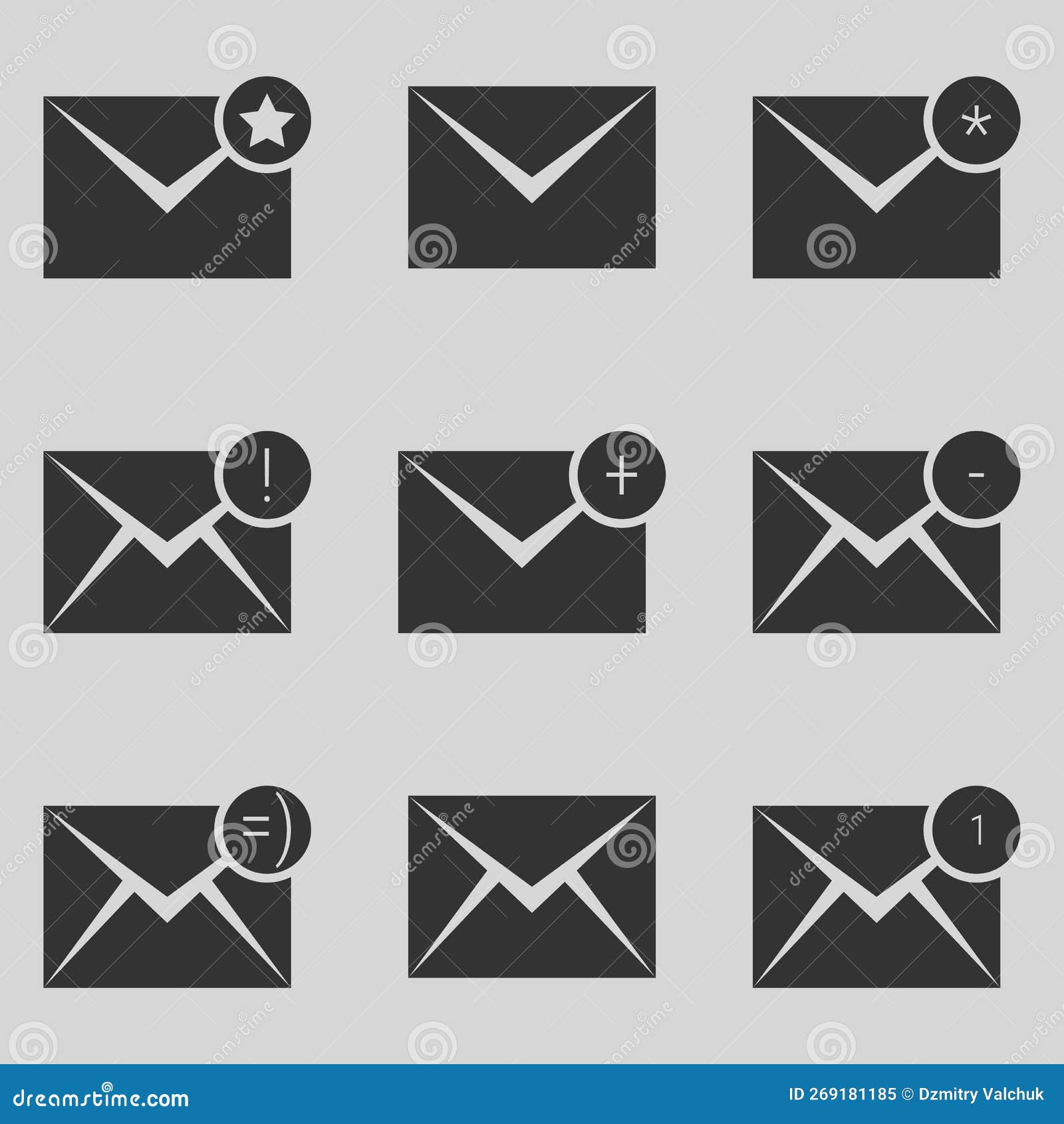 Vector Illustration on the Theme Mail Stock Vector - Illustration of ...