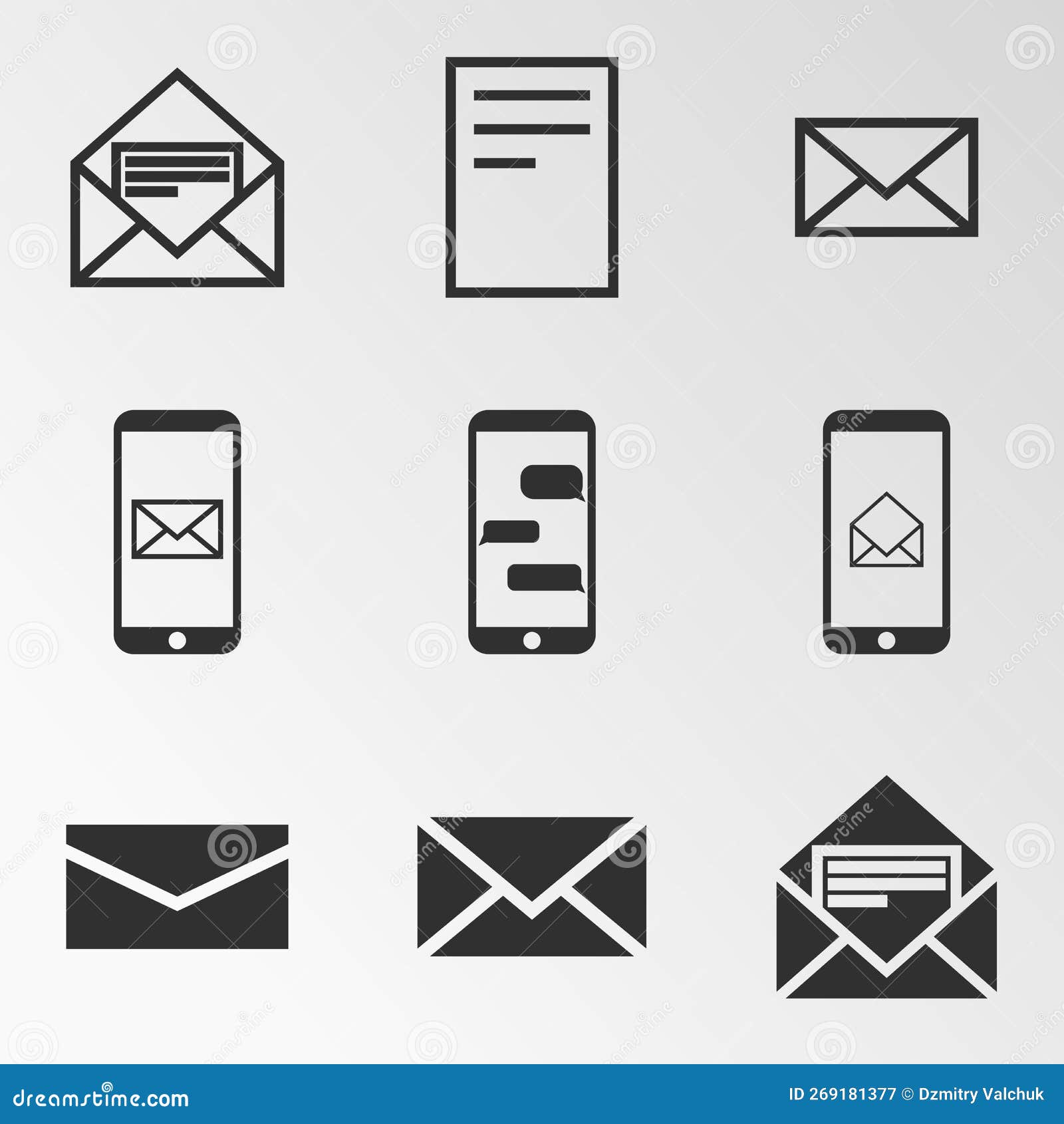 Vector Illustration on the Theme Message Stock Vector - Illustration of ...