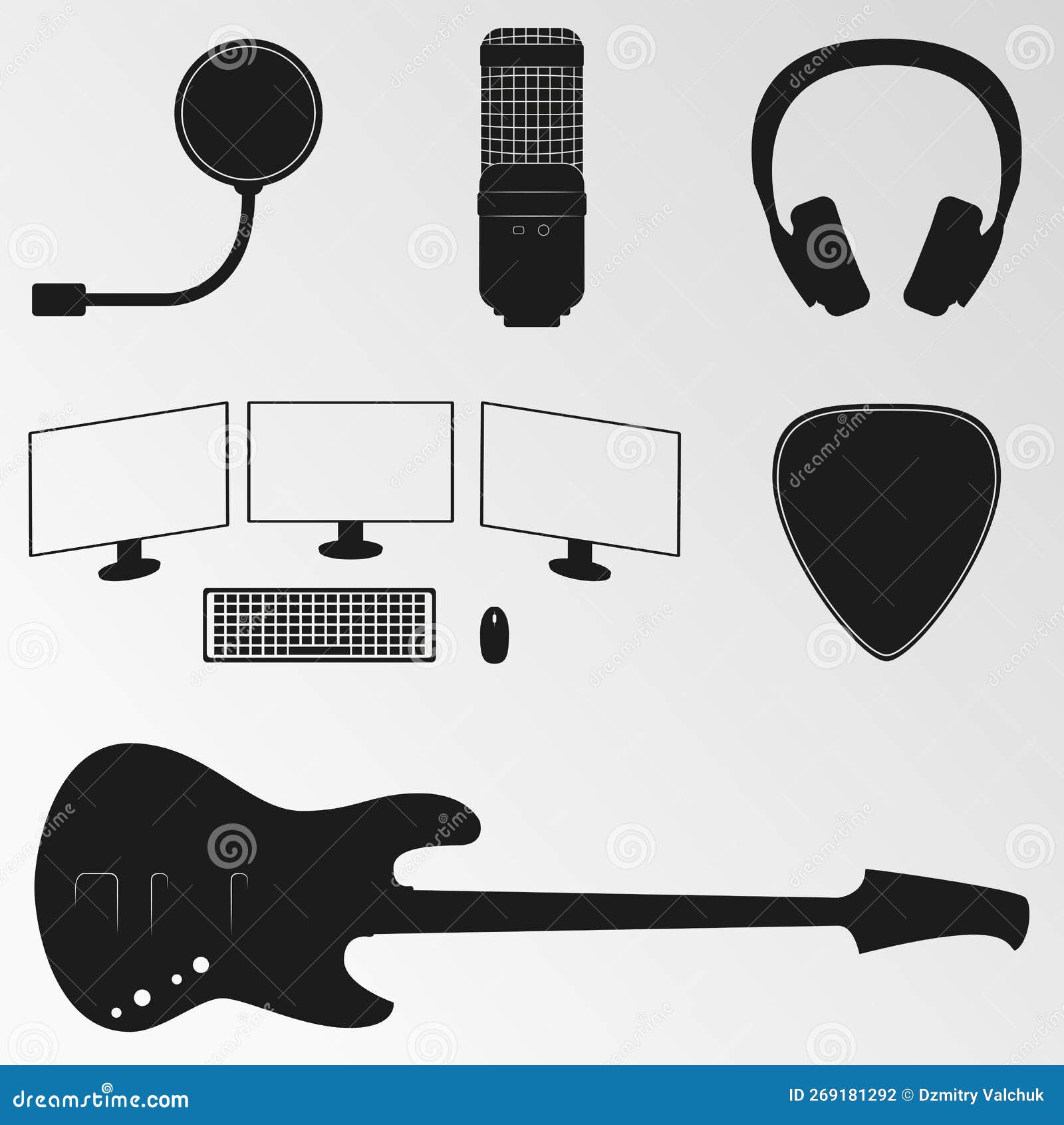 Vector Illustration on the Theme Musical Instruments Stock Vector ...