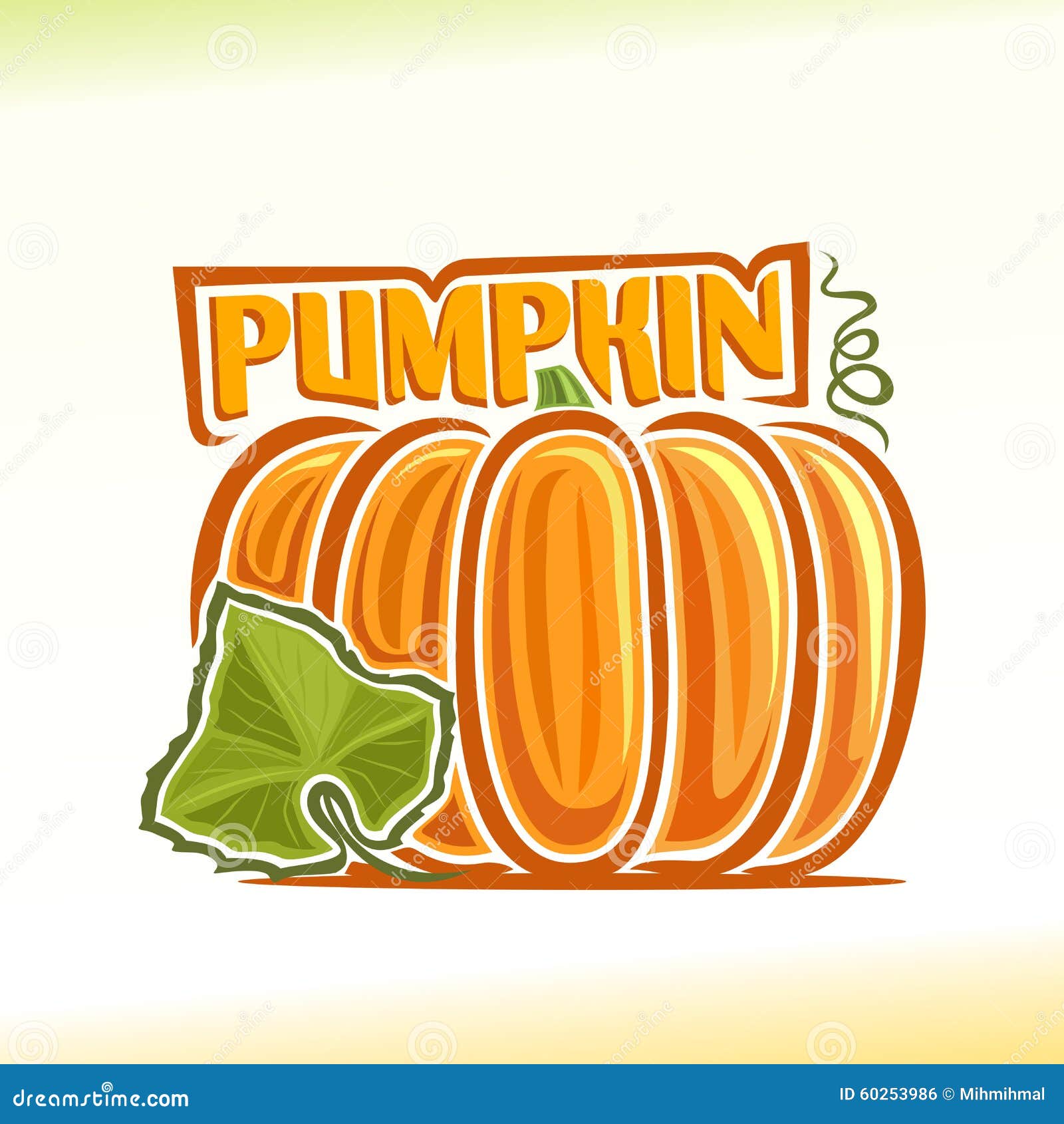 Vector Illustration on the Theme of Pumpkin Stock Vector - Illustration ...