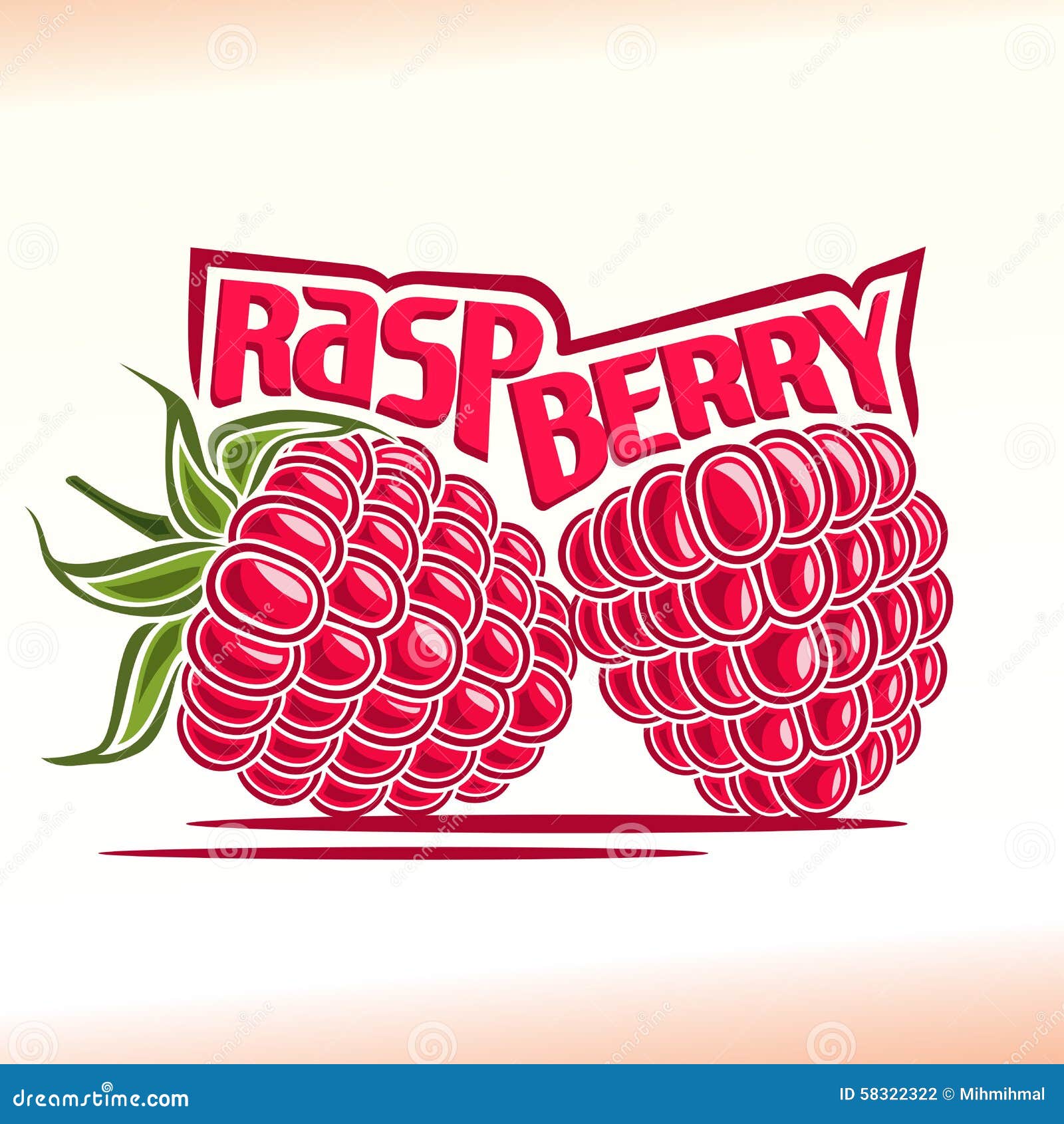 Vector Illustration on the Theme of Raspberry Stock Vector ...