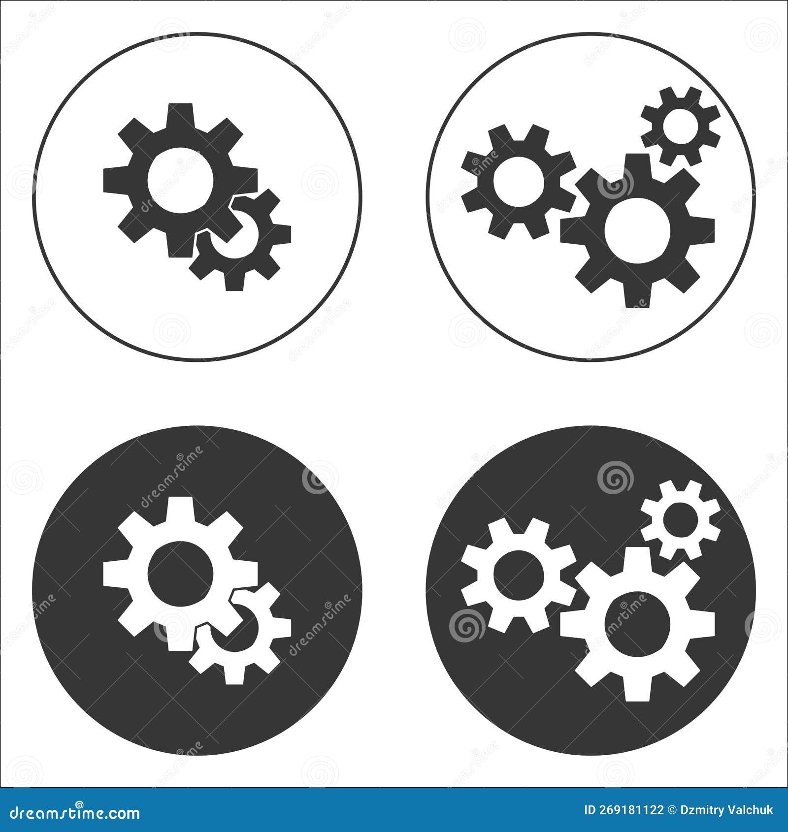 Vector Illustration on the Theme Settings Stock Vector - Illustration ...
