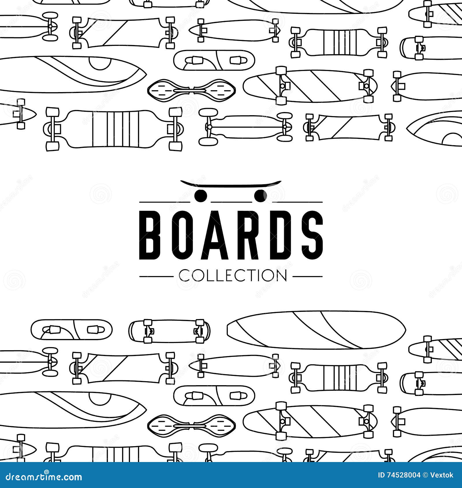 Vector Illustration on the Theme of Skateboard and Skateboarding Stock ...