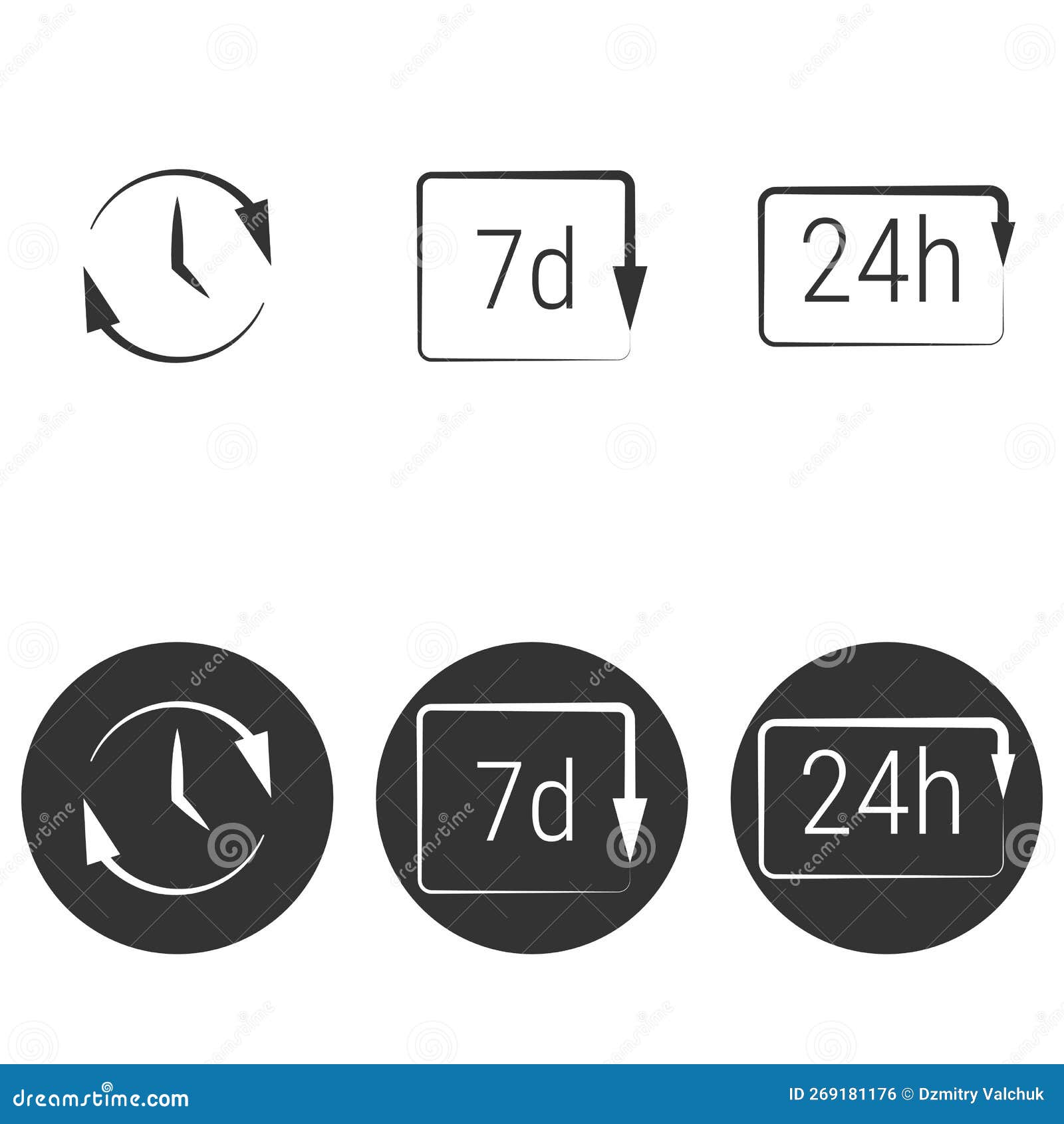 Vector Illustration on the Theme Time Stock Vector - Illustration of ...