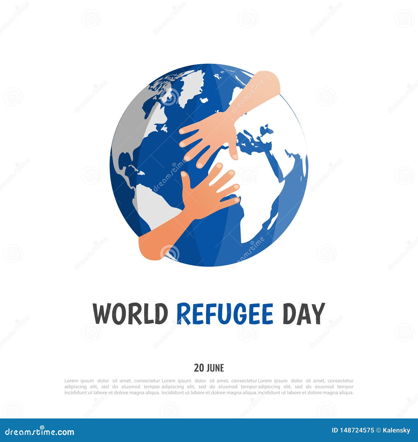 World Refugee Day stock vector. Illustration of conflict - 148724575