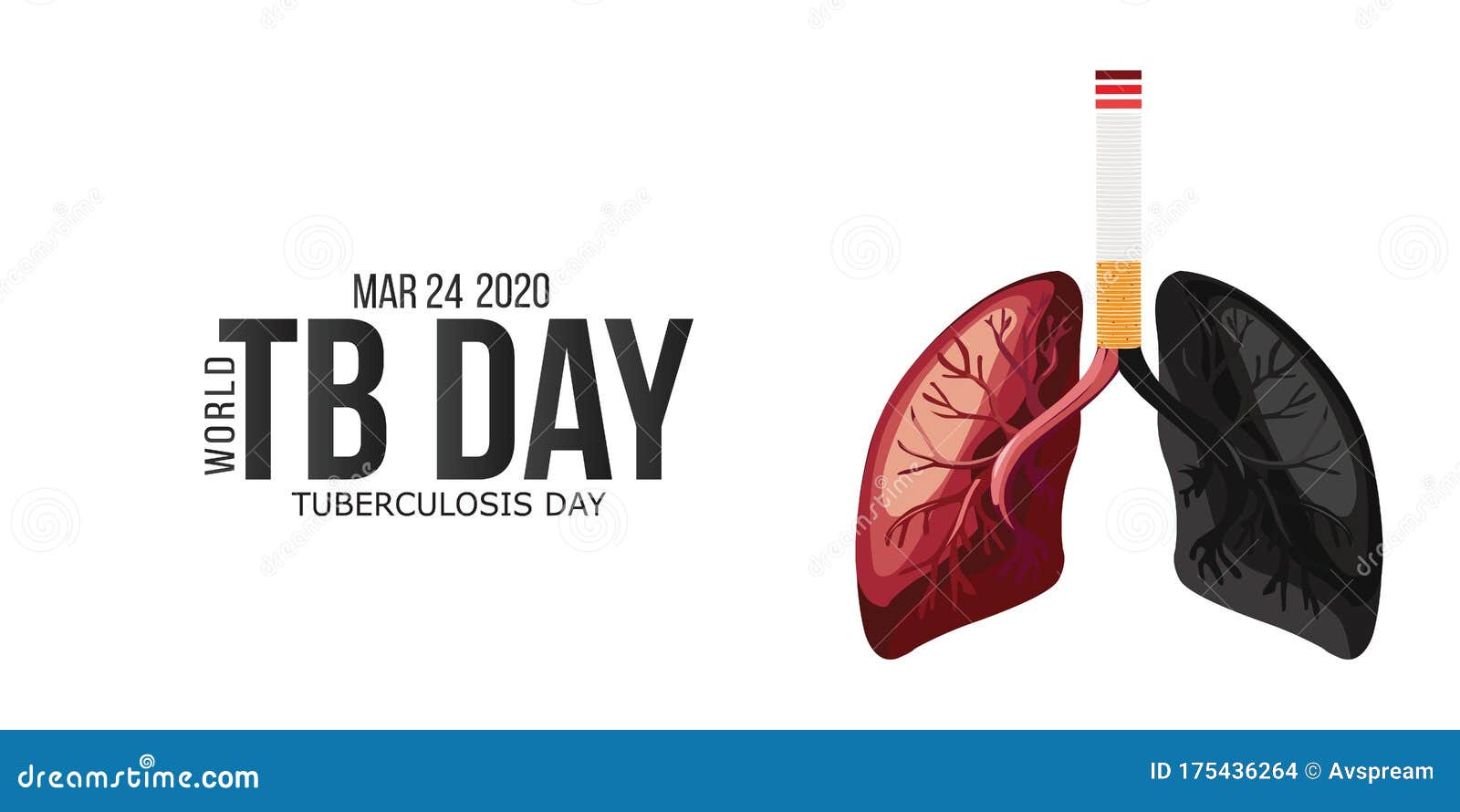 Vector Illustration on the Theme World Tuberculosis Day Banner White ...