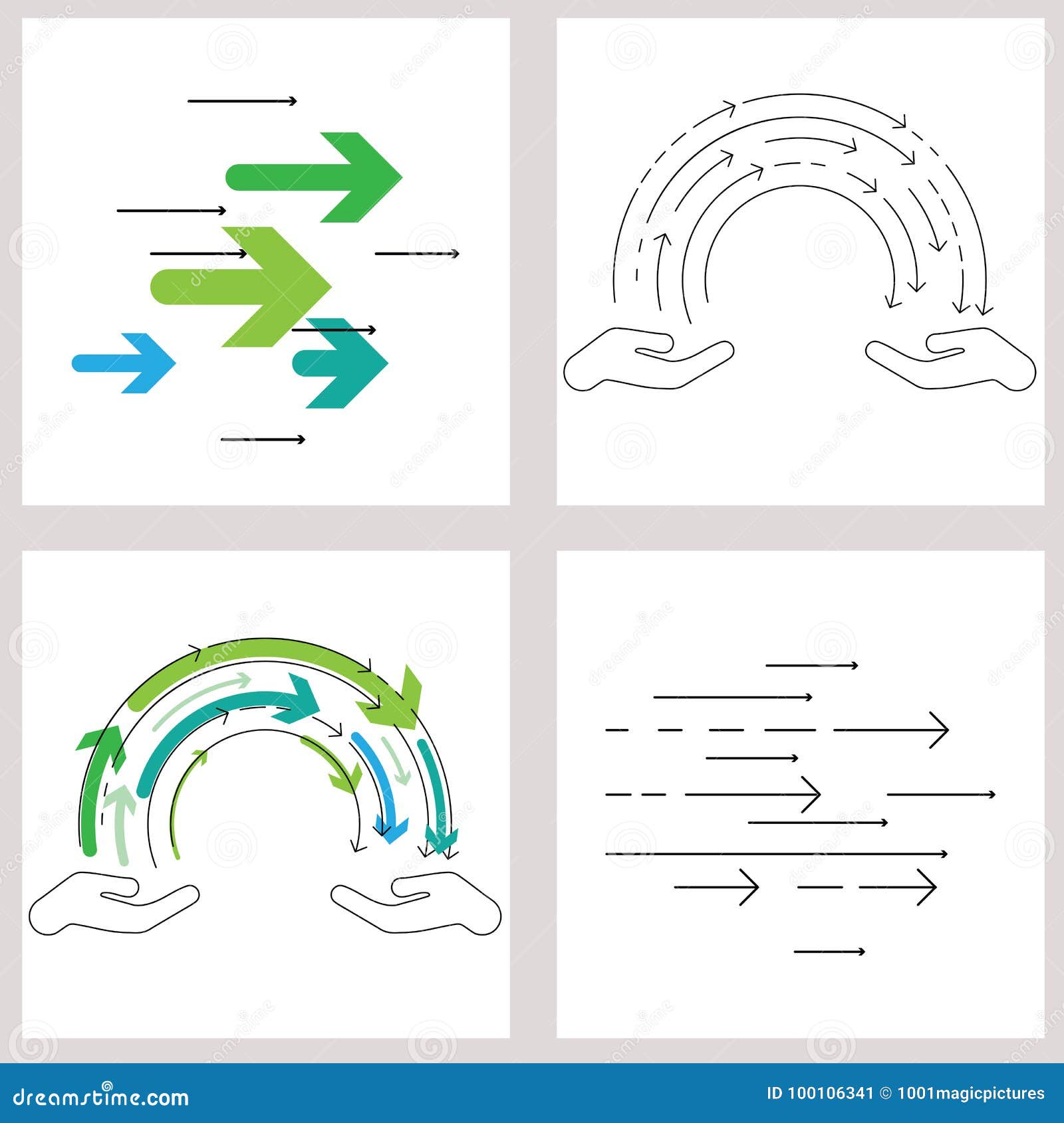 Exchange arrows hands four stock vector. Illustration of decorative ...