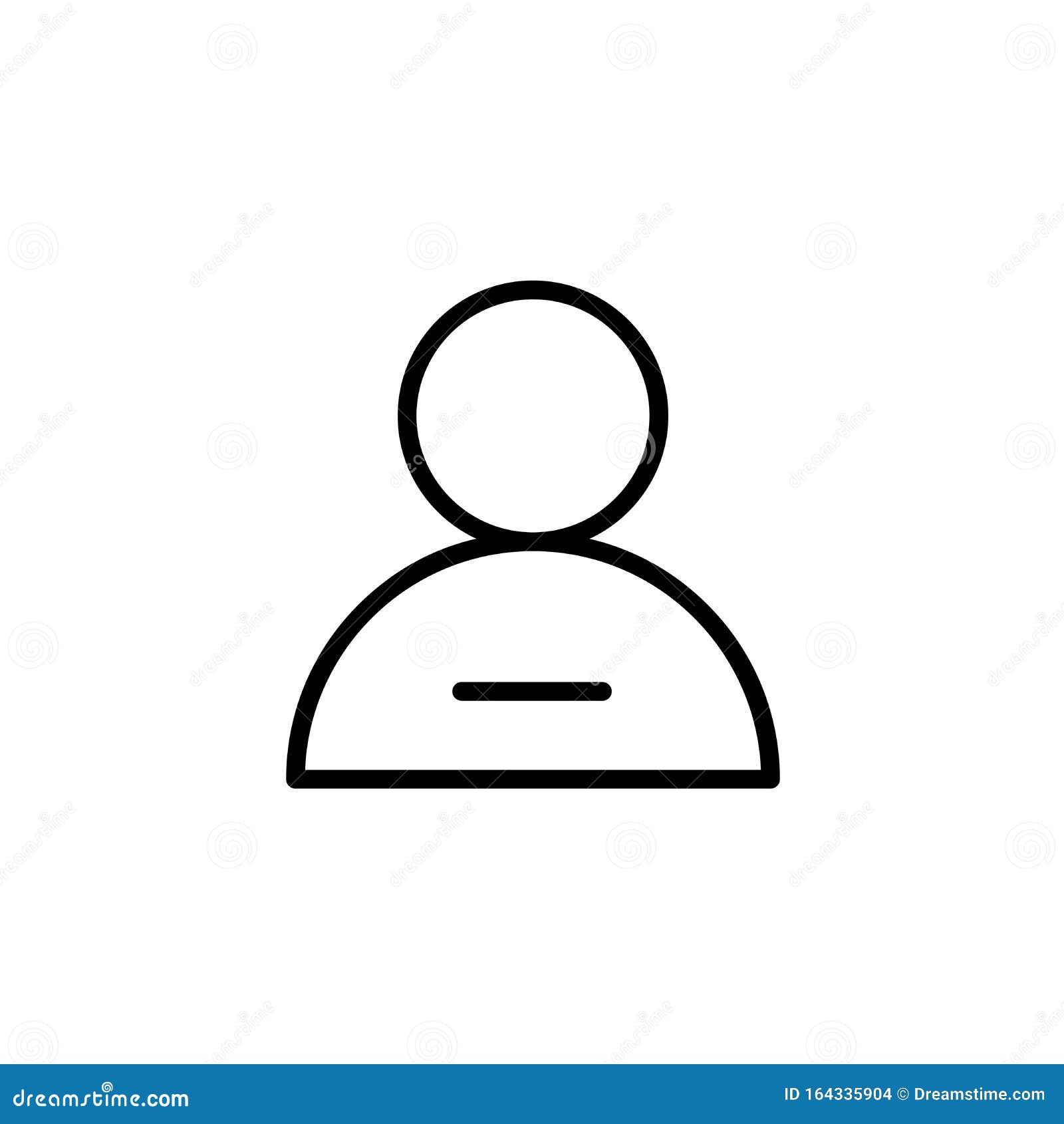 Vector Illustration of Thin Line Remove Male User Action Icon. Could Be ...