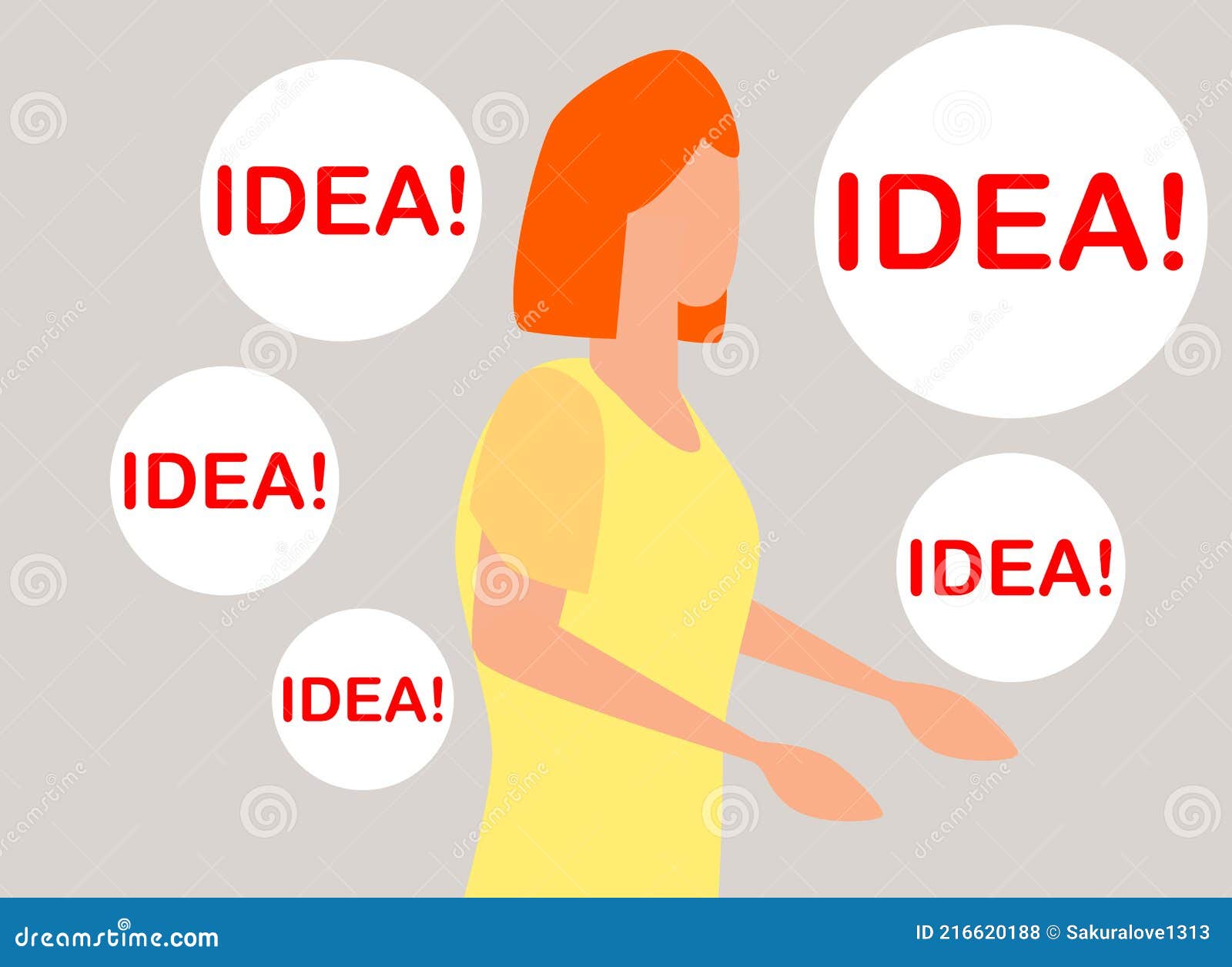 Vector Illustration of Thinking Idea or Solution Concept with Fast ...