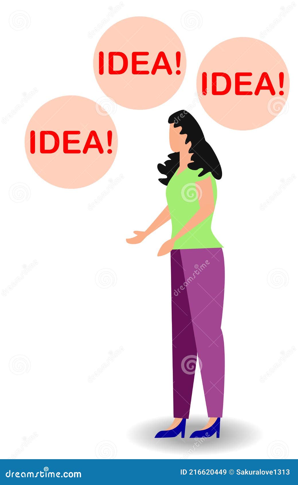 Vector Illustration of Thinking Idea or Solution Concept with Fast ...