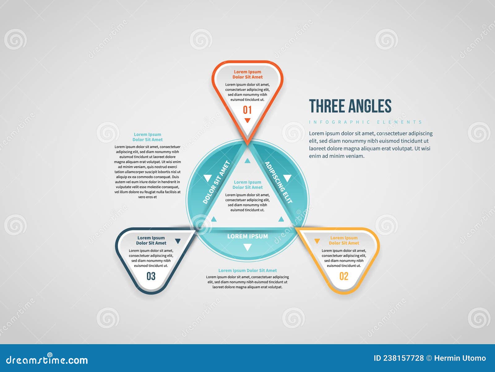 Three Angles Infographic stock vector. Illustration of label - 238157728