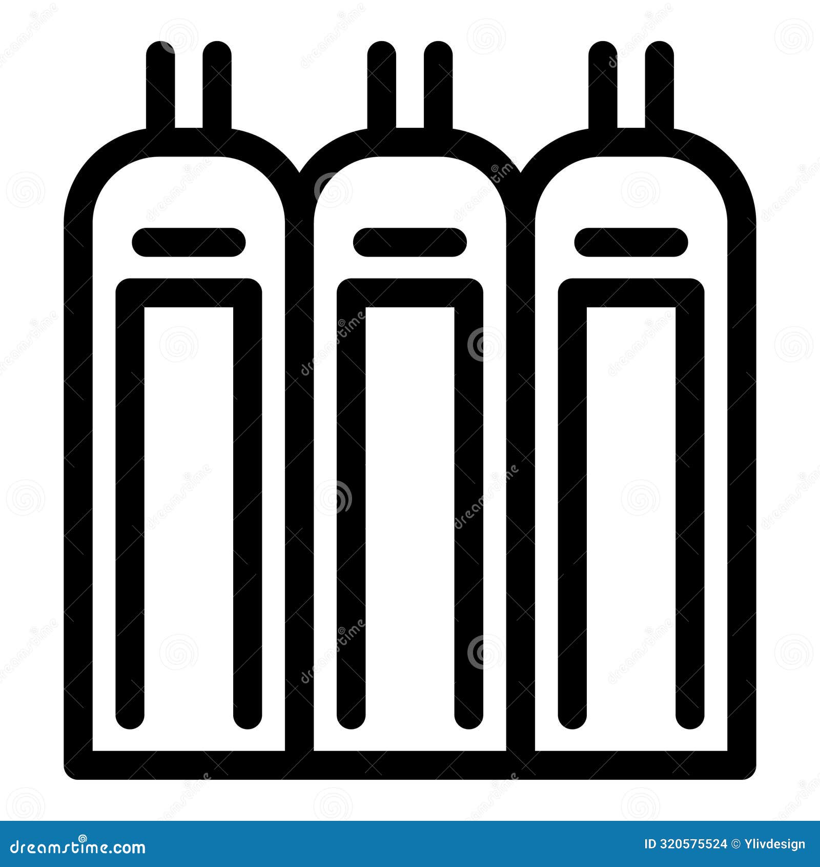 Vector Illustration of Three Batteries Icon Stock Vector - Illustration ...