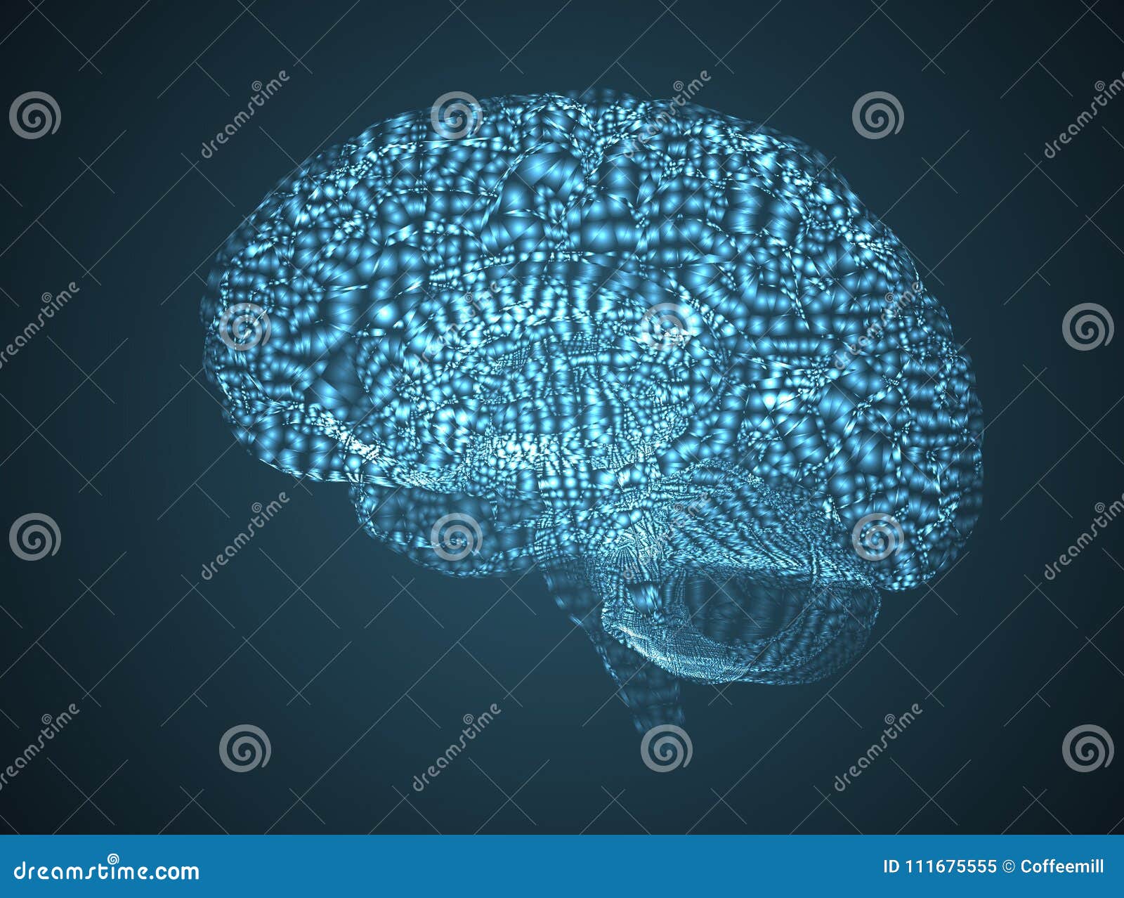 Vector Illustration, Three-dimensional Brain Stock Vector ...