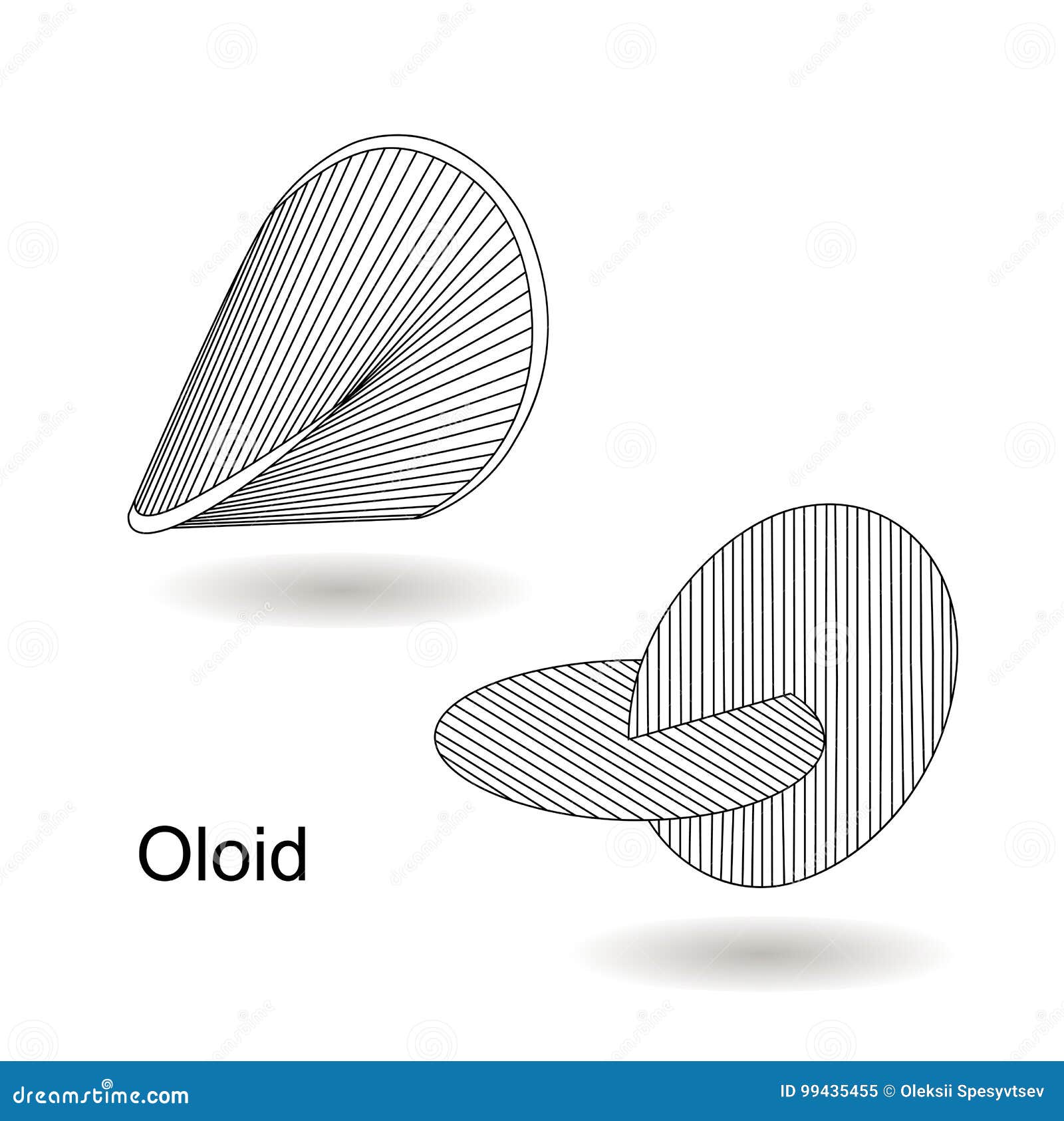 Three-dimensional Curved Geometric Object Oloid Stock Vector ...