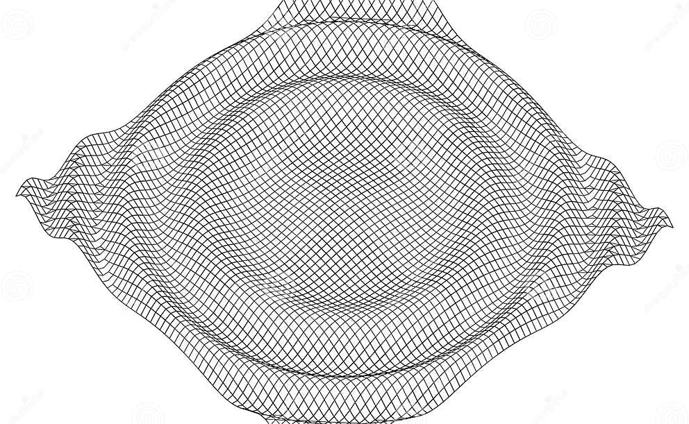 Vector Illustration of a Three Dimensional Sine Wave Function Stock ...