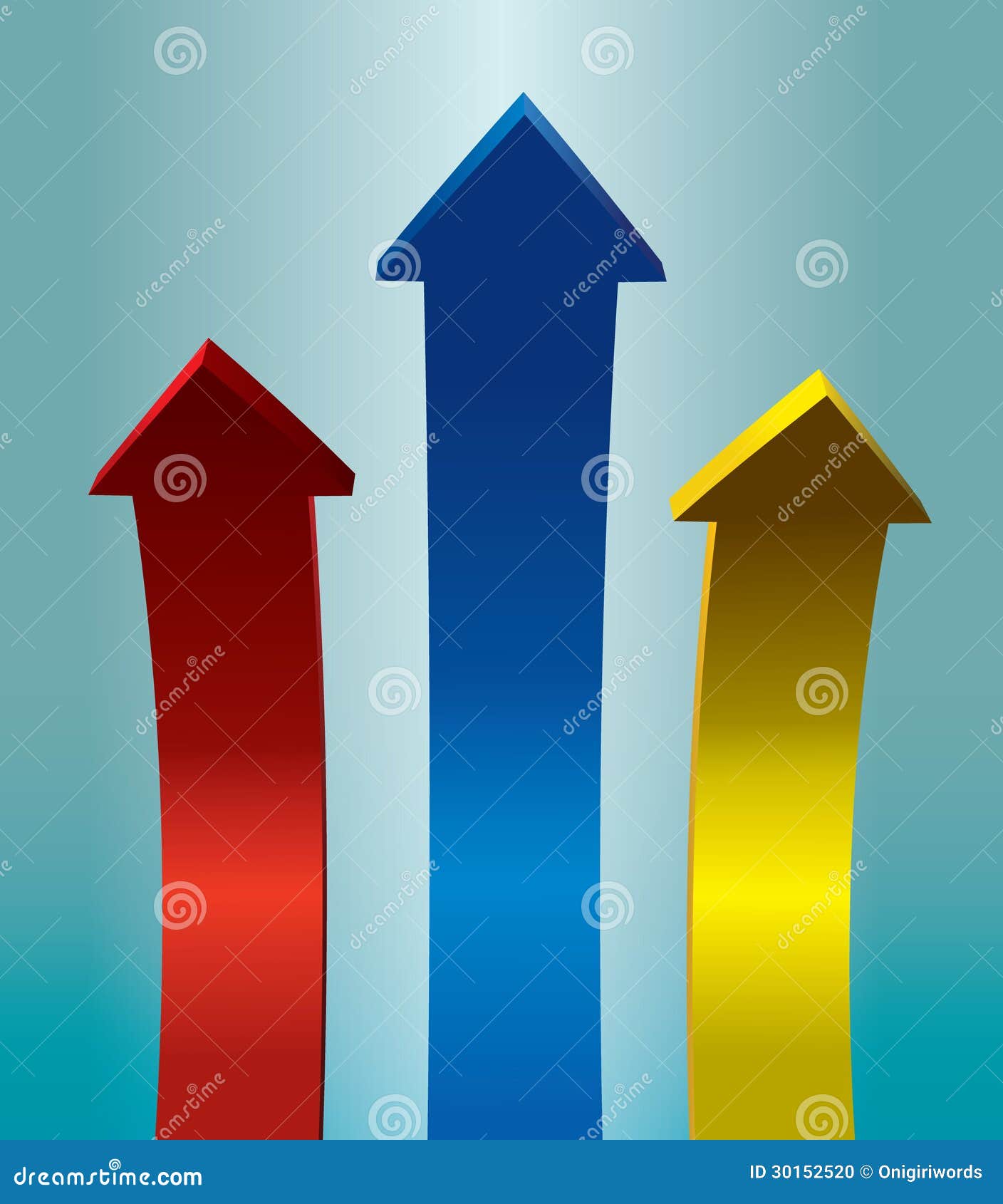 Three arrows stock illustration. Illustration of forward - 30152520