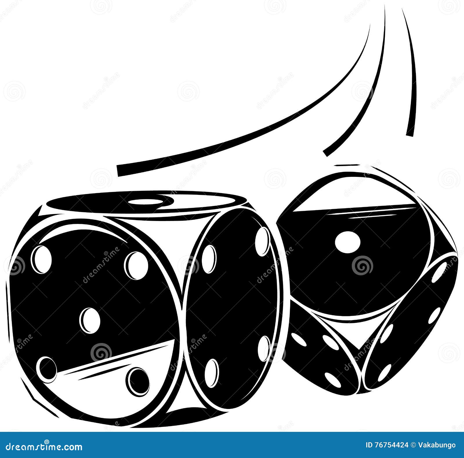Vector Illustration Throwing Two Dice Stock Vector - Illustration of ...