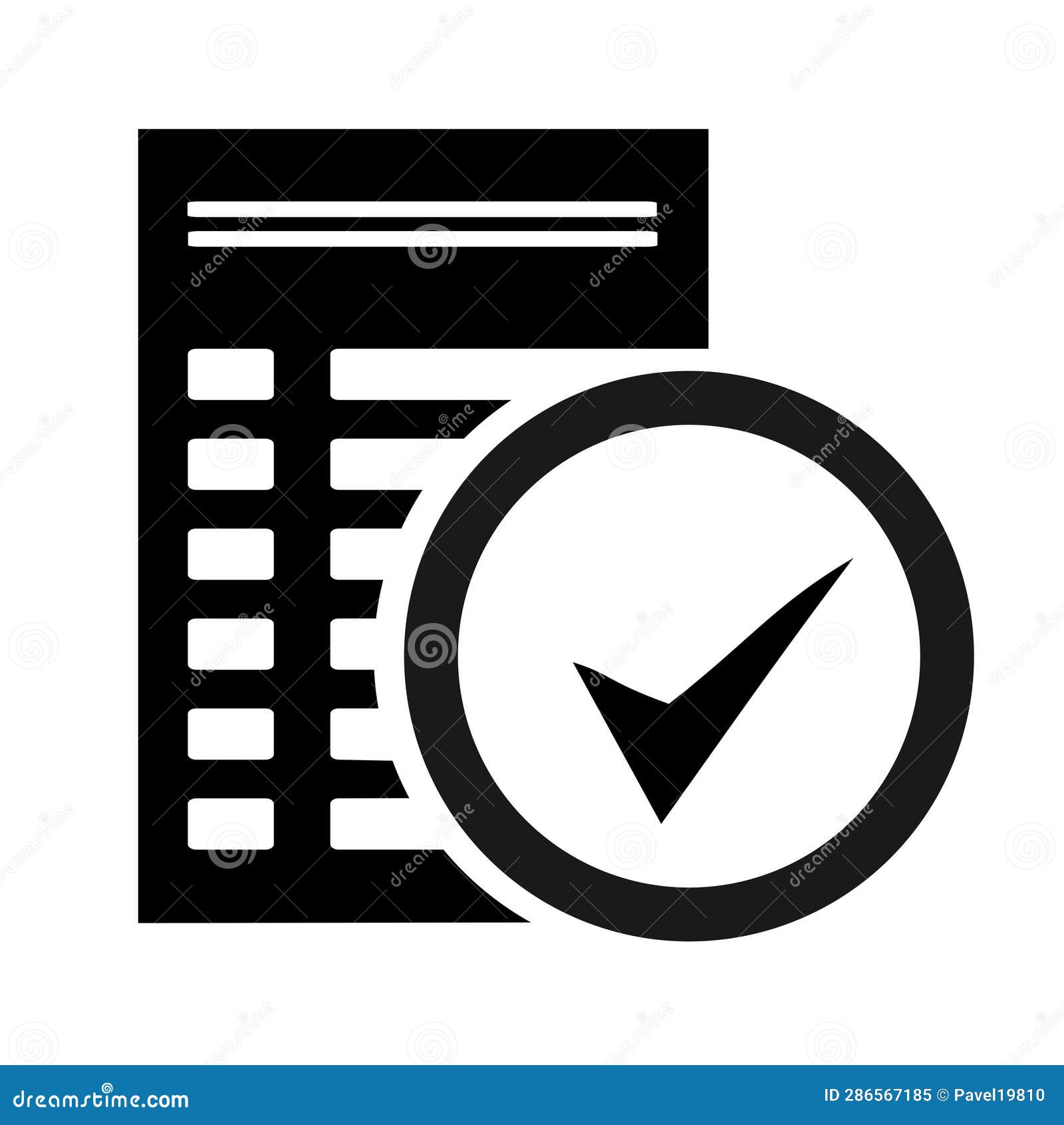 Vector Illustration, Tick Icon, Labels. Agreement. Stock Illustration ...