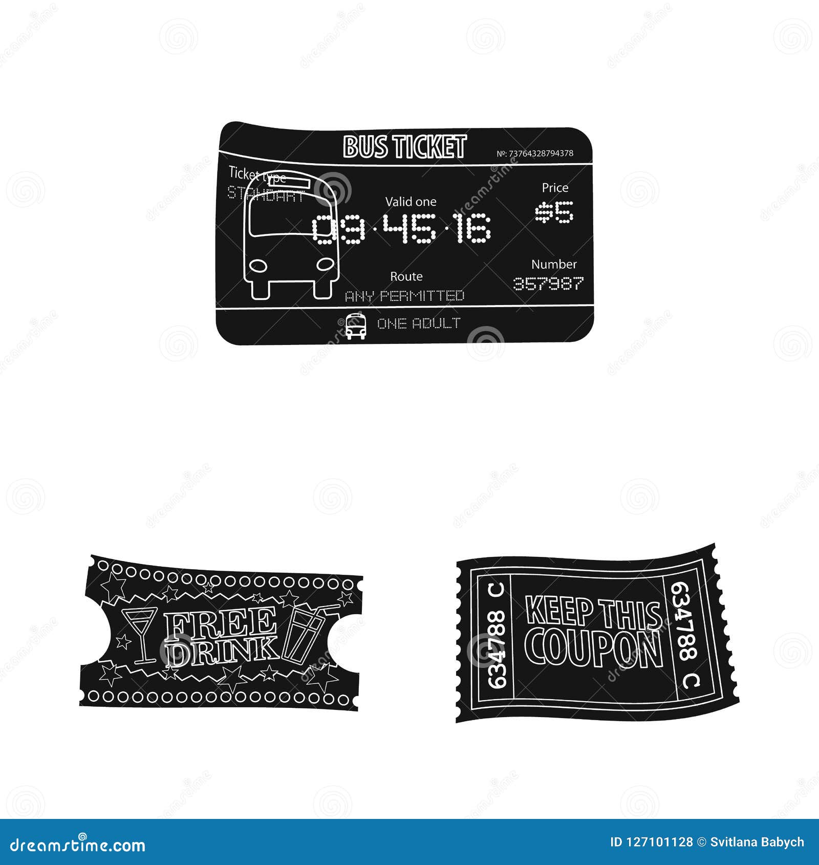 Vector Design of Ticket and Admission Symbol. Collection of Ticket and ...