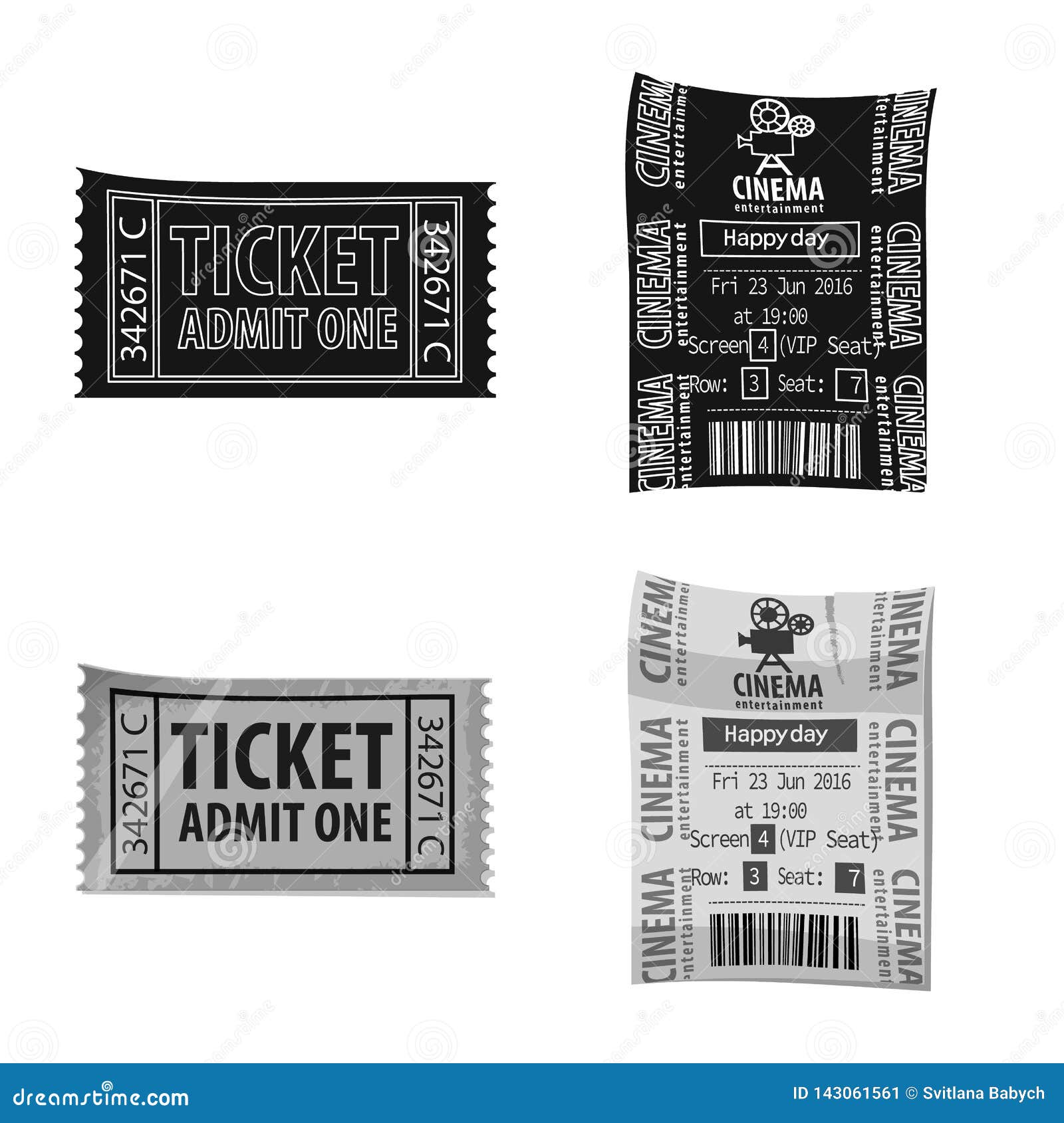 Vector Design of Ticket and Admission Symbol. Collection of Ticket and ...