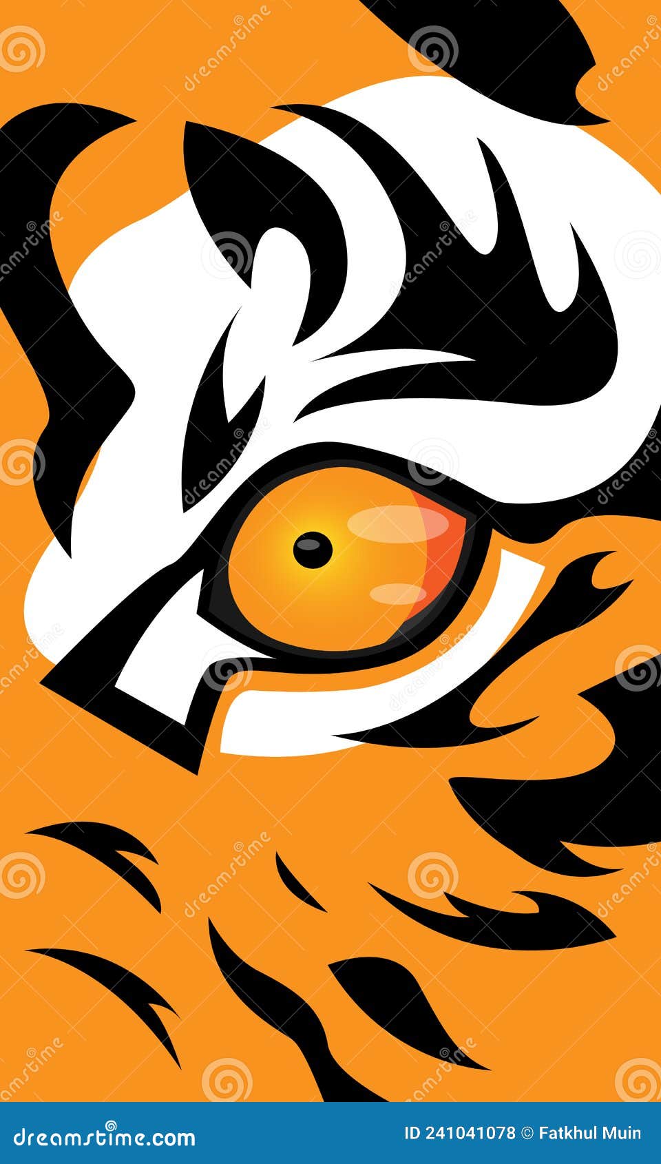 Vector Illustration Tiger Eyes Mascot Graphic Stock Vector ...