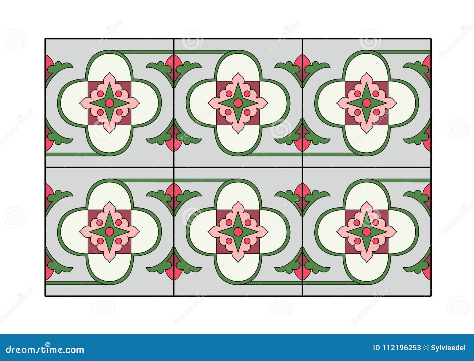 Gray and green tiles stock vector. Illustration of vintage - 112196253