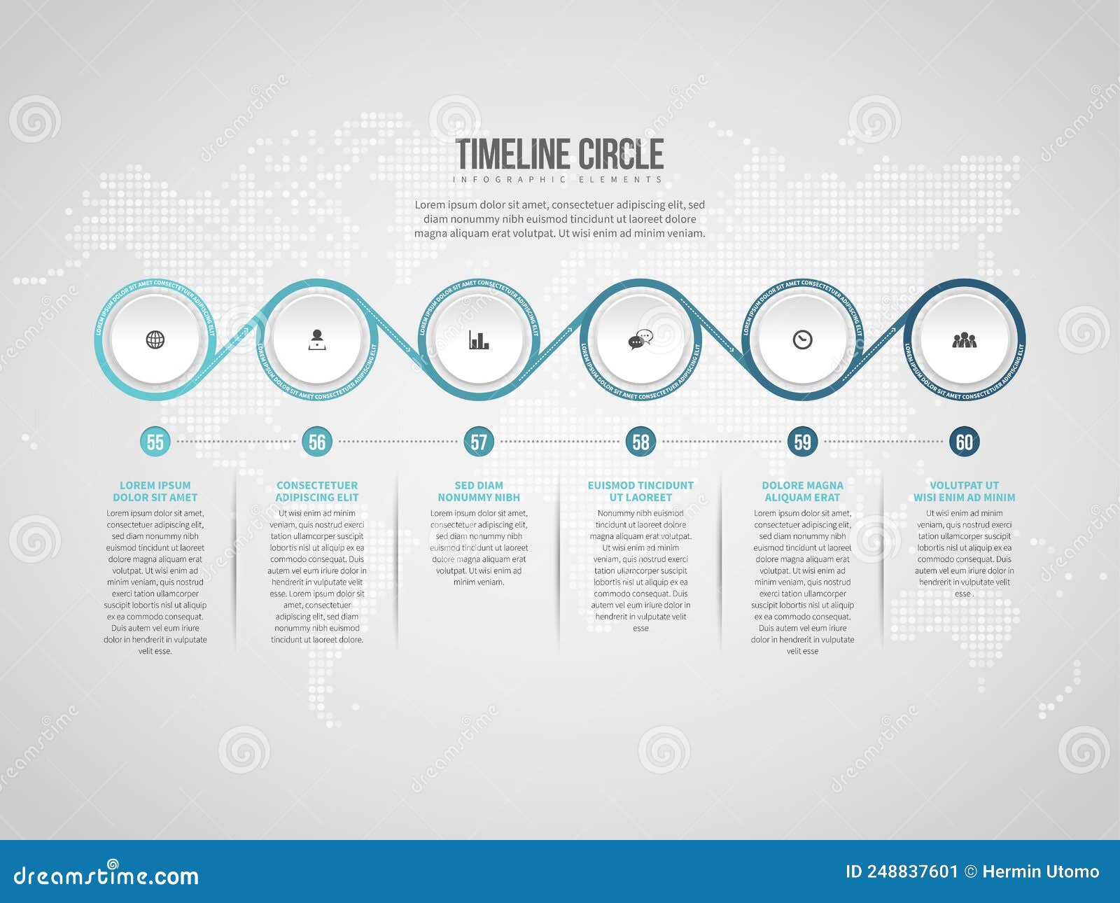 Timeline Circle Infographic Stock Vector - Illustration of backdrop ...