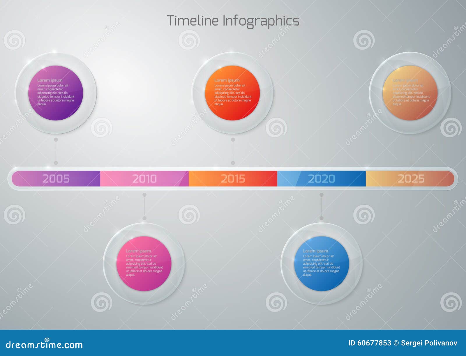 Vector Illustration of a Timeline Infographics Glass Stock Vector ...
