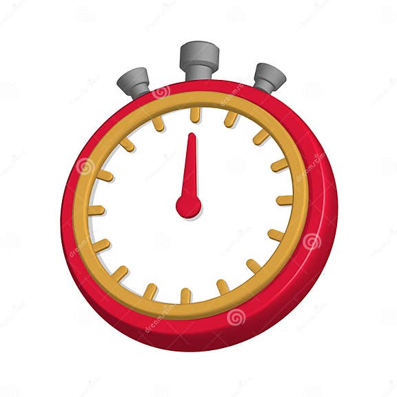 Vector Illustration of Timer, Stopwatch (3D Stock Vector - Illustration ...