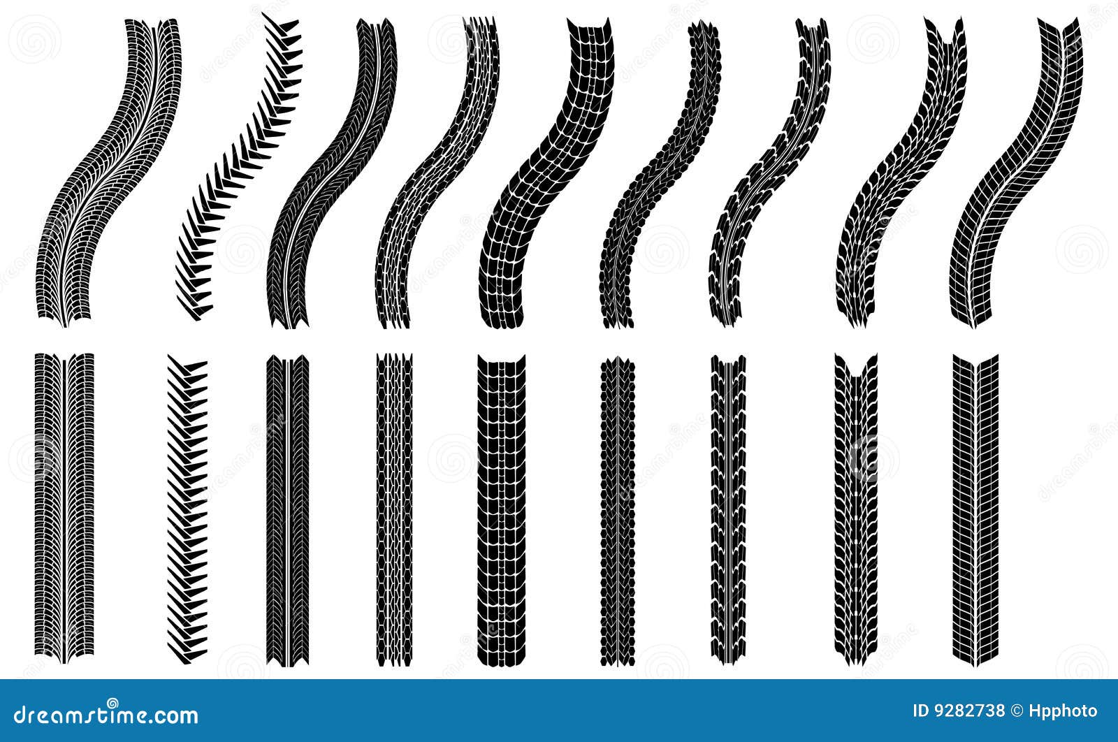 Vector Illustration of Tires Stock Vector - Illustration of track ...