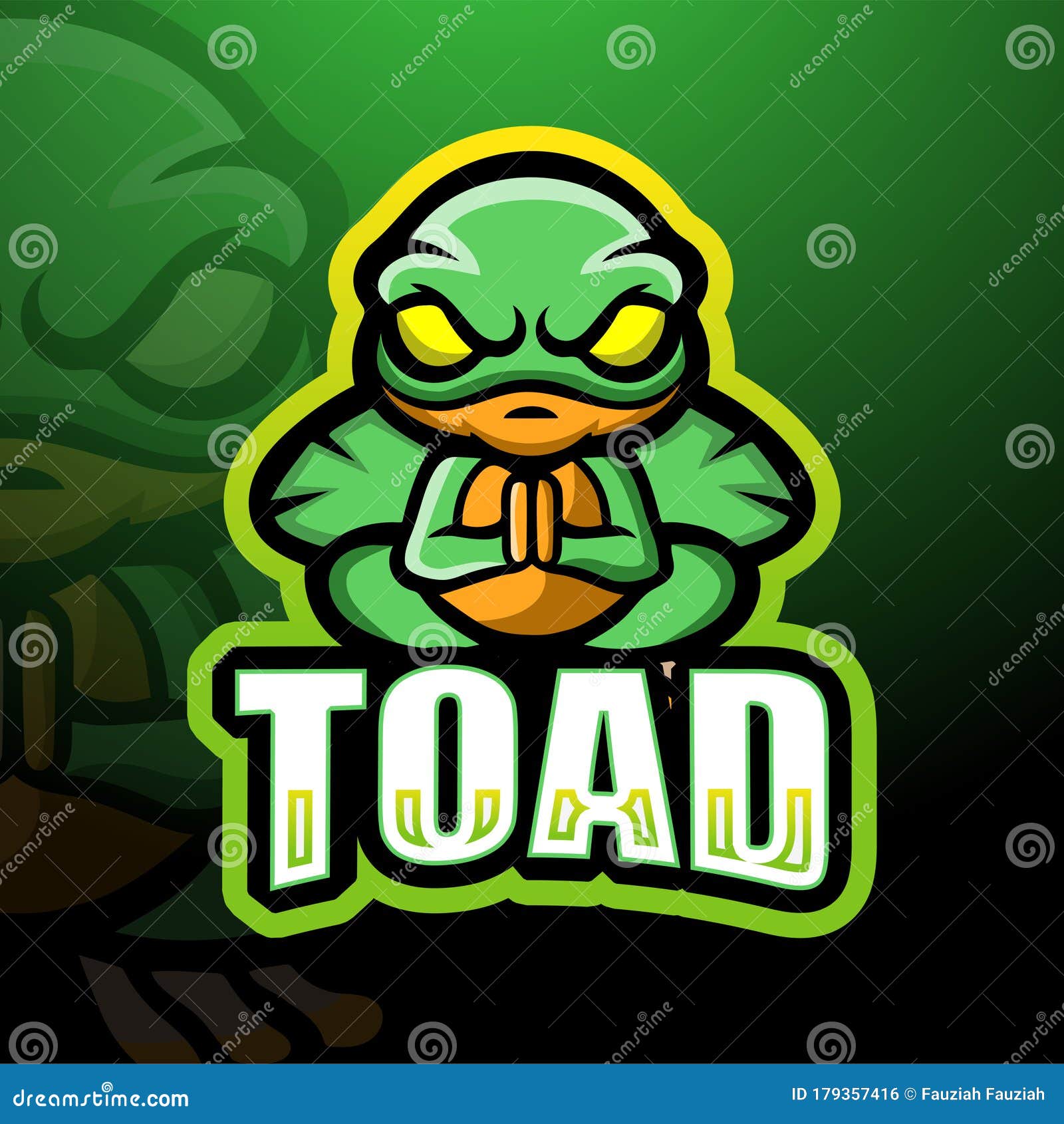 Toad Mascot Esport Logo Design Stock Vector - Illustration of danger ...