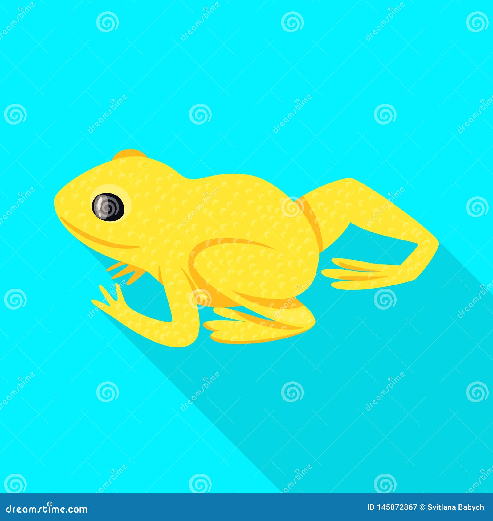 Vector Design of Toad and Yellow Sign. Set of Toad and Rainforest Stock ...