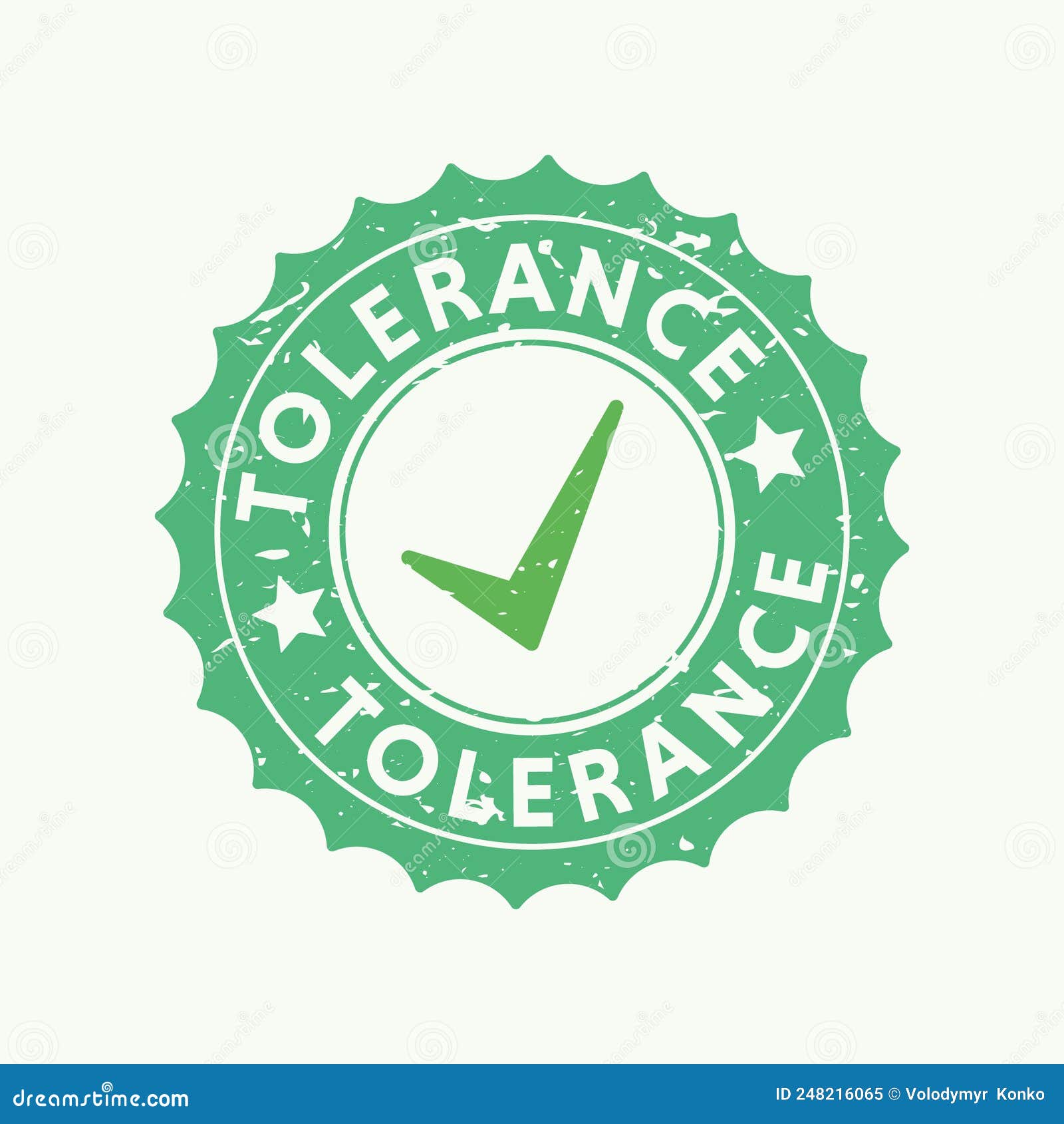 Vector Illustration of a Tolerance Stamp Isolated on a White Background ...