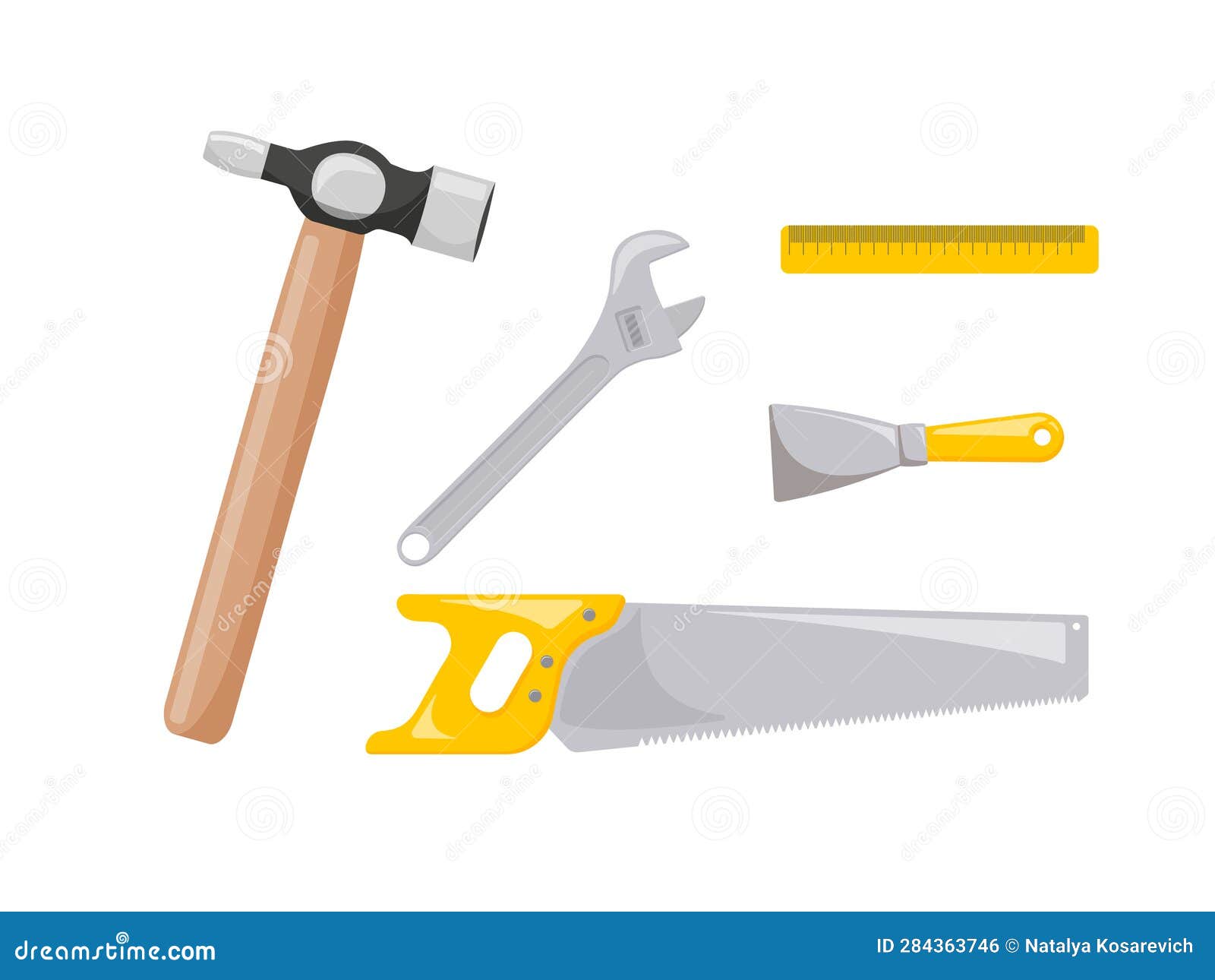 Vector Illustration of Tools. a Set of Working Tools Stock Vector ...