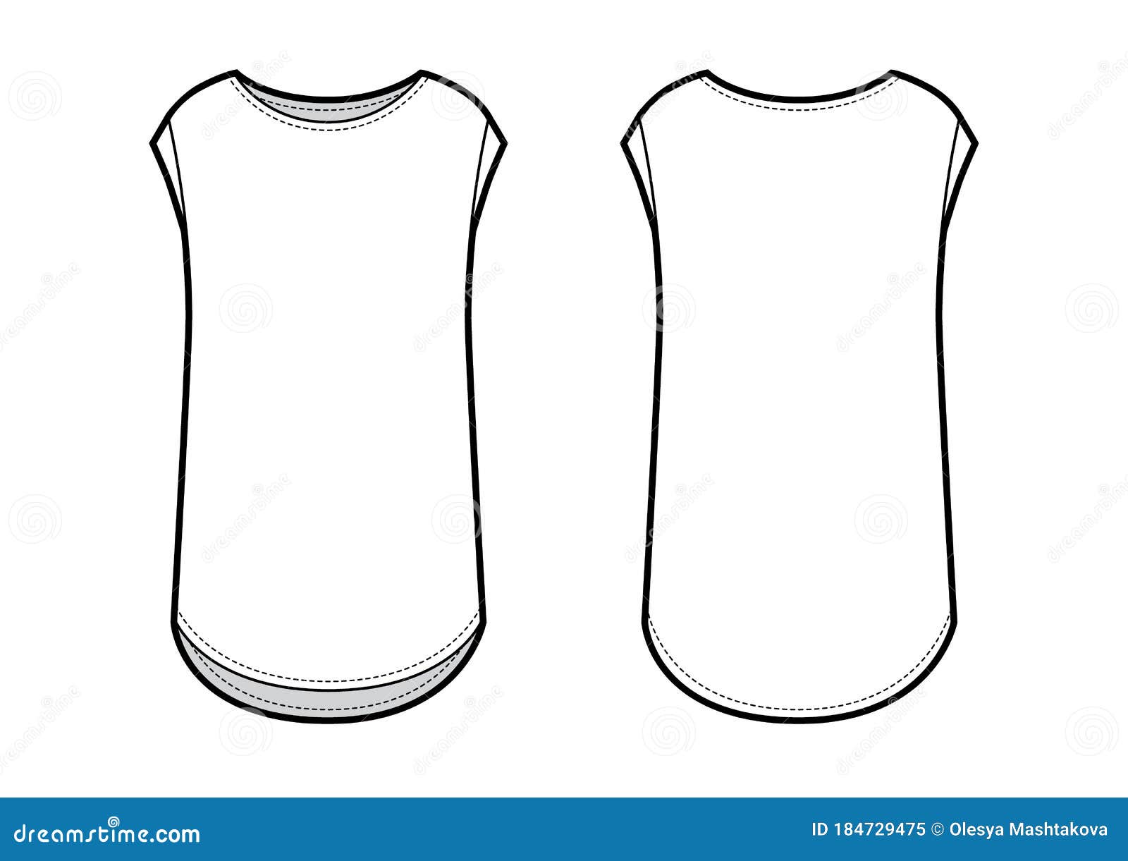 Vector Illustration of Top. Front and Back Stock Illustration ...