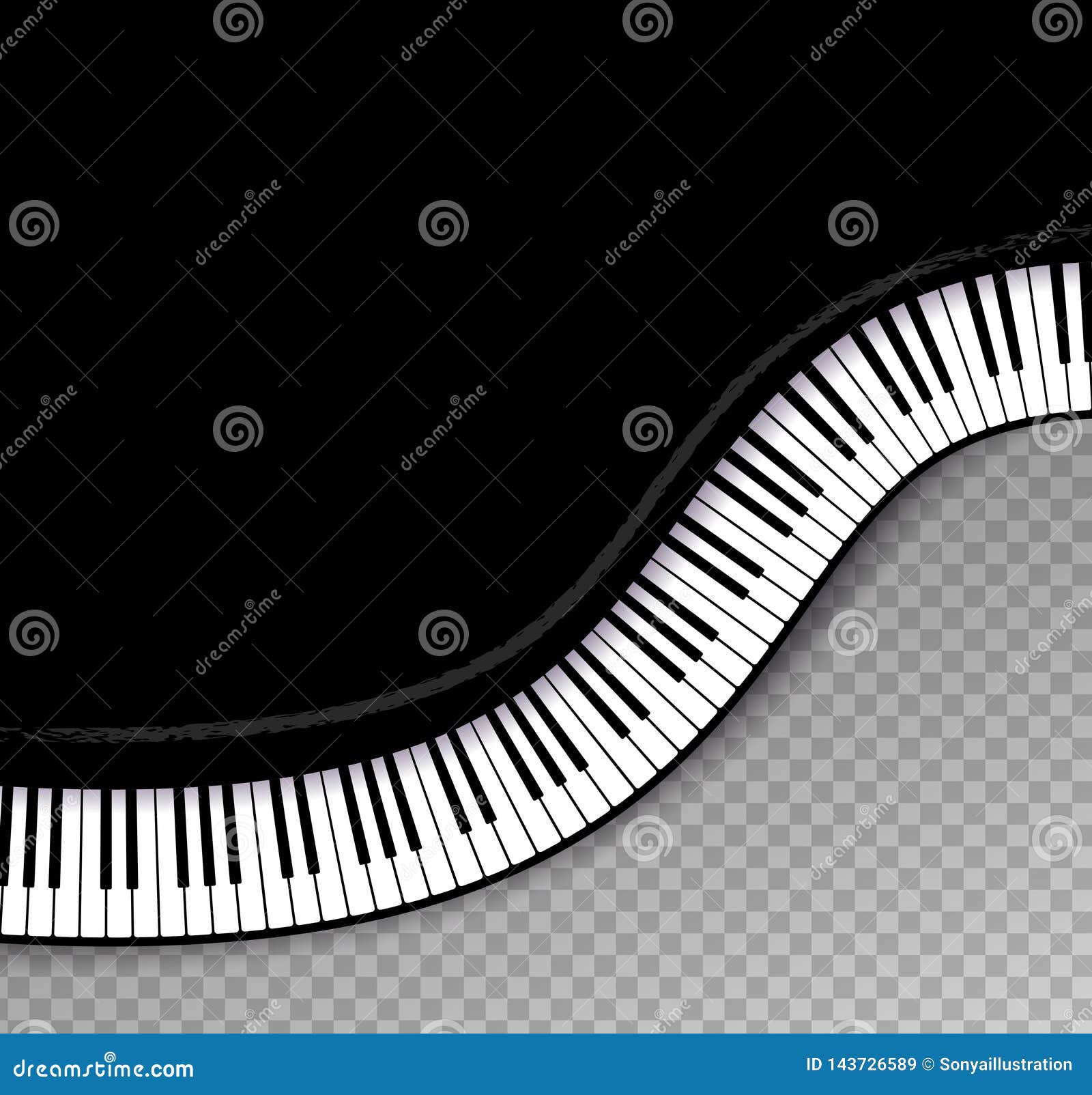 Vector Illustration of Top View Piano Keys Stock Vector - Illustration ...