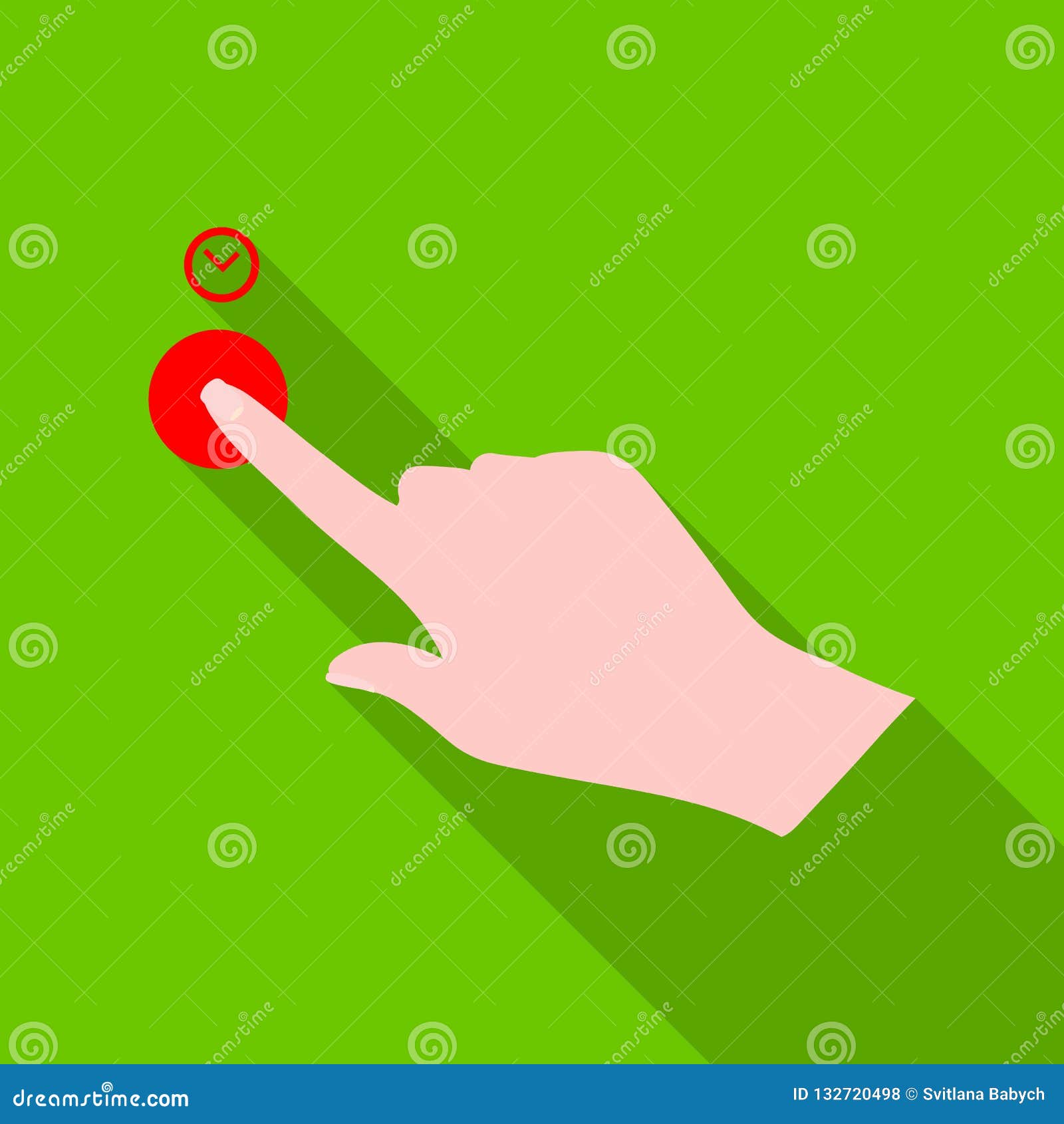 Vector Illustration of Touchscreen and Hand Symbol. Set of Touchscreen ...
