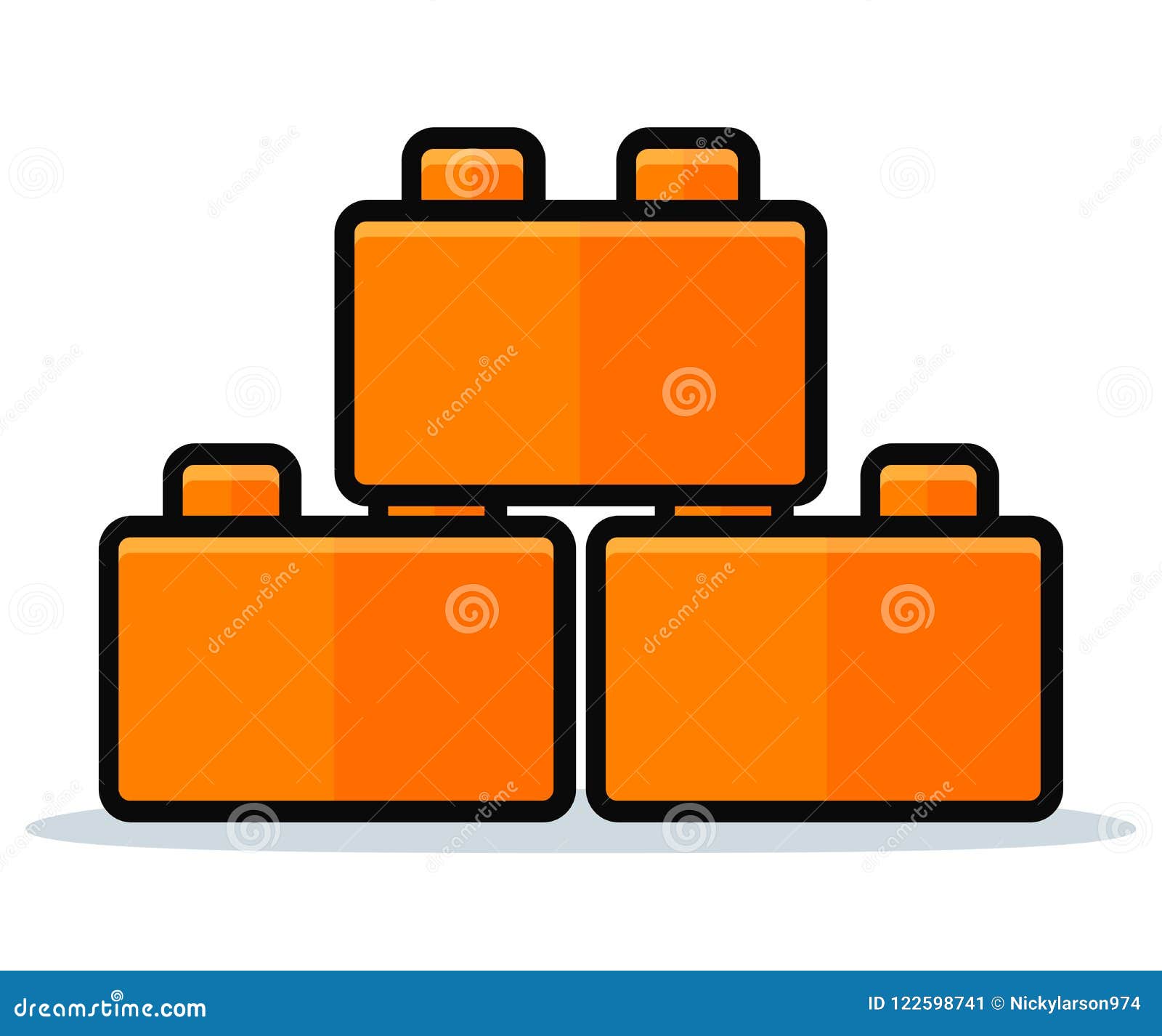 Vector Toy Blocks Icon Design Stock Vector - Illustration of building ...