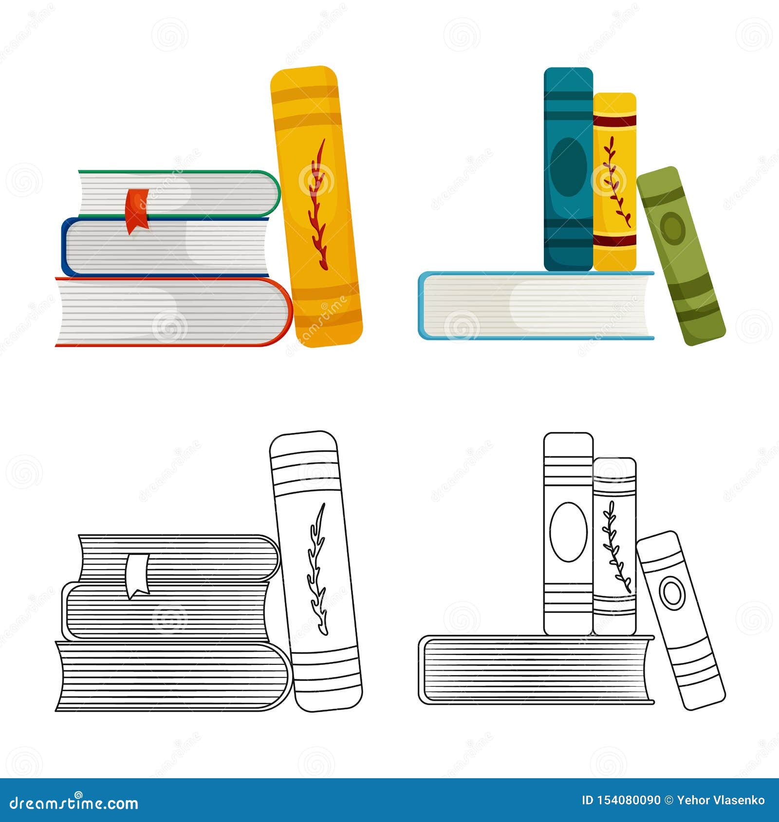 Vector Design of Training and Cover Logo. Set of Training and Bookstore ...