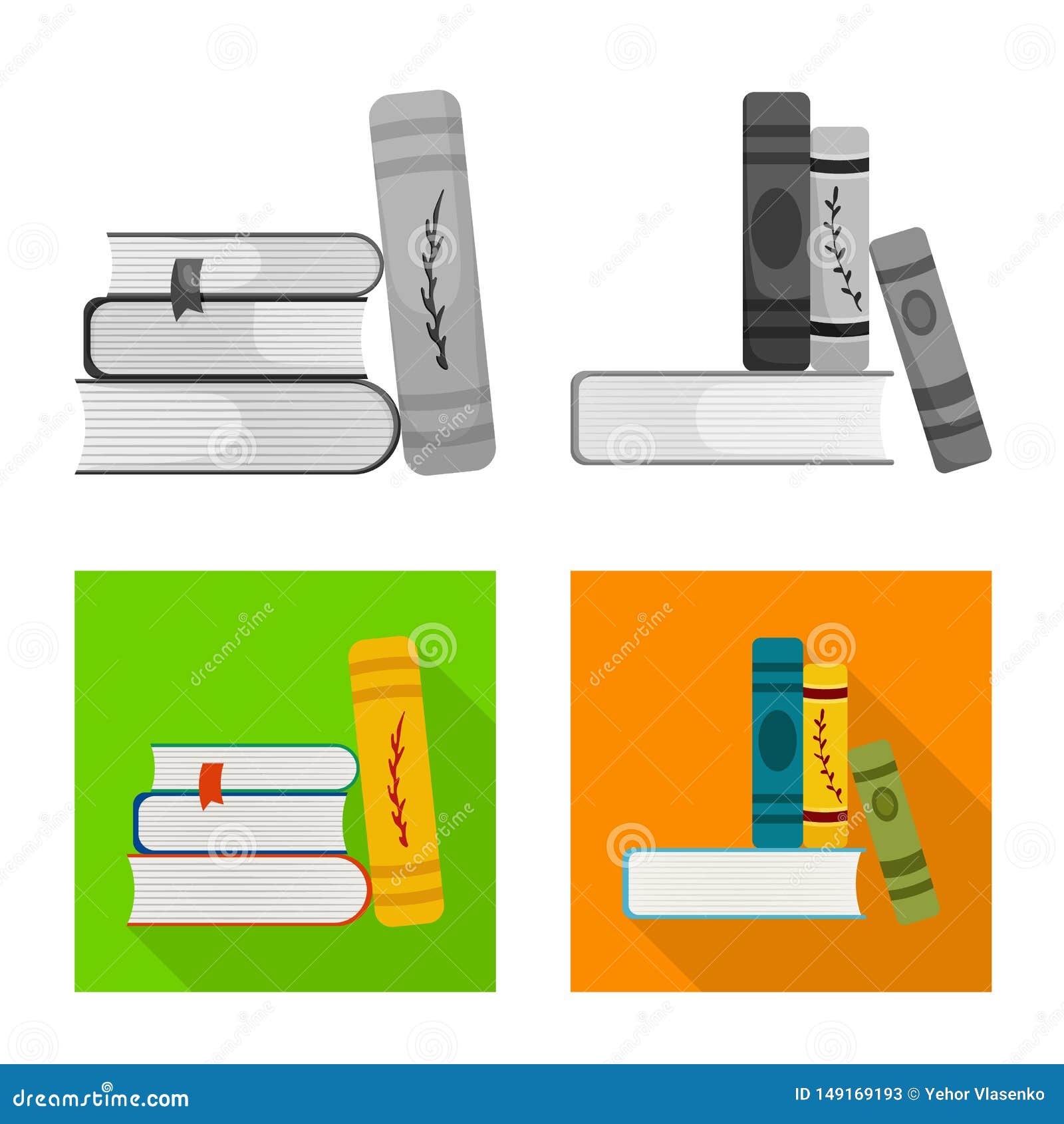 Vector Design of Training and Cover Icon. Set of Training and Bookstore ...