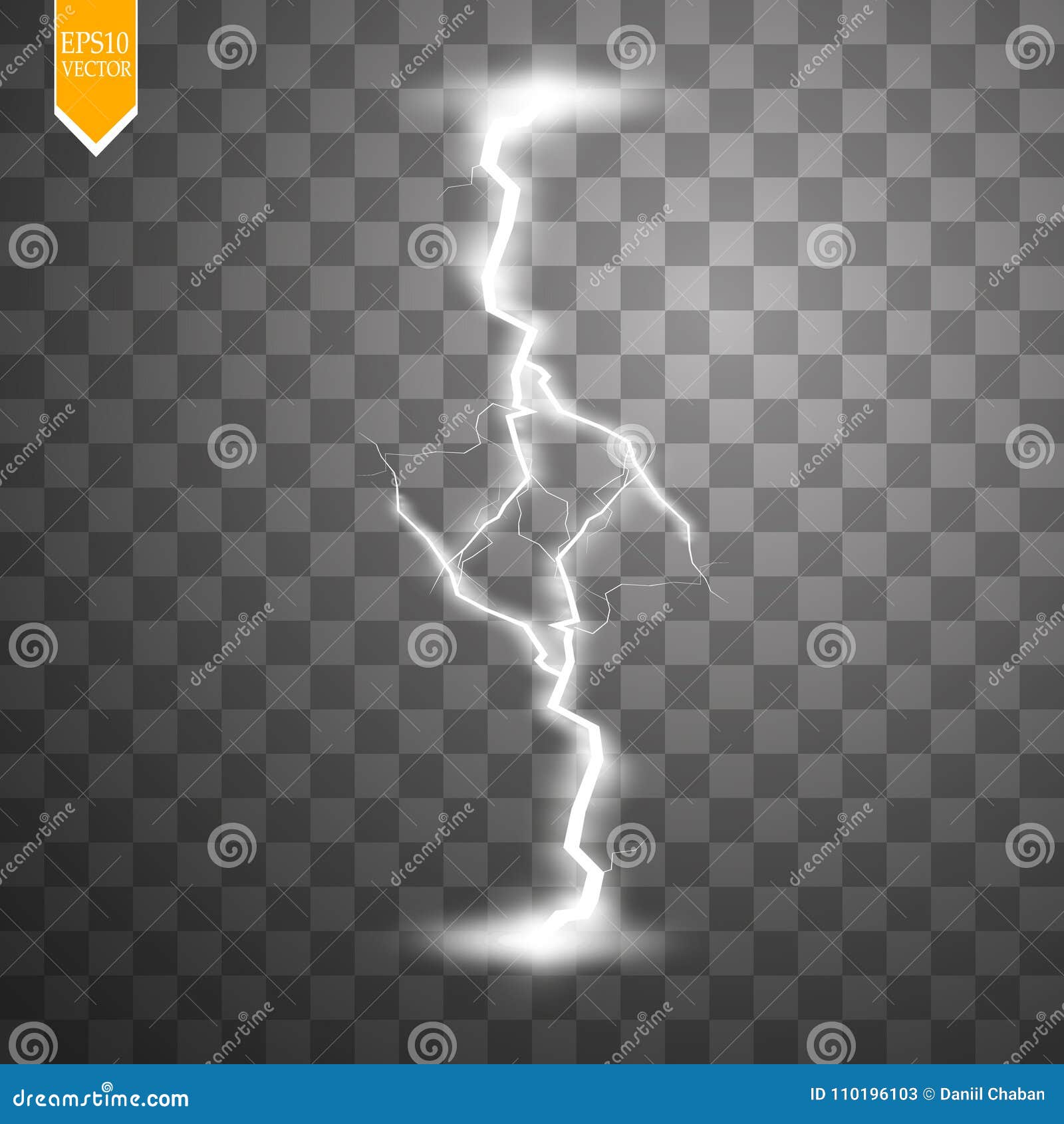 Vector Illustration.Transparent Light Effect of Electric Lightning.the ...