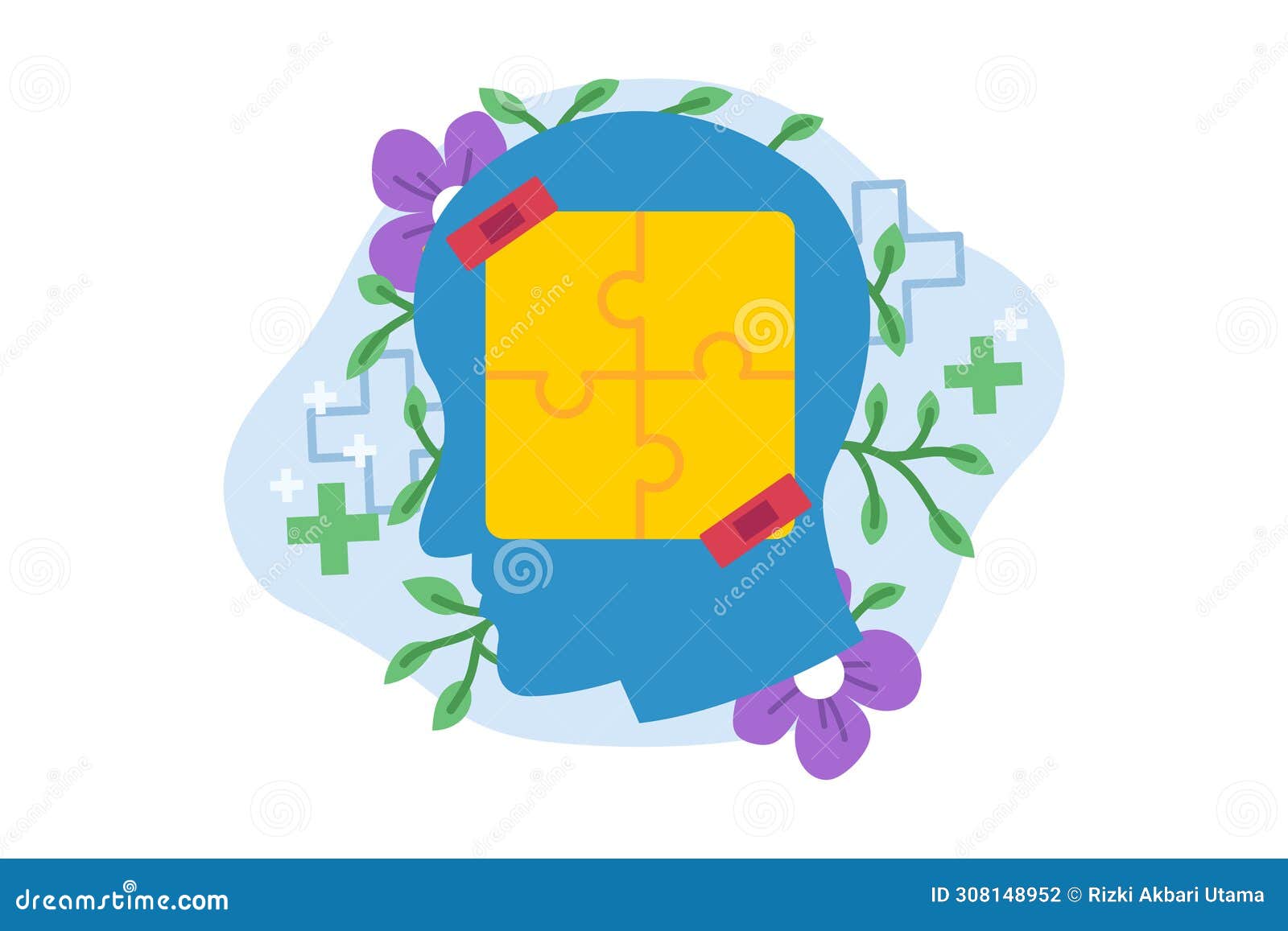 Trauma Healing Treatment Vector Illustration. Stock Vector ...