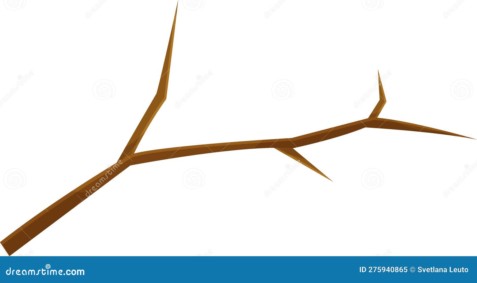 Vector Illustration of a Tree Branch, a Broken Branch Stock Vector ...