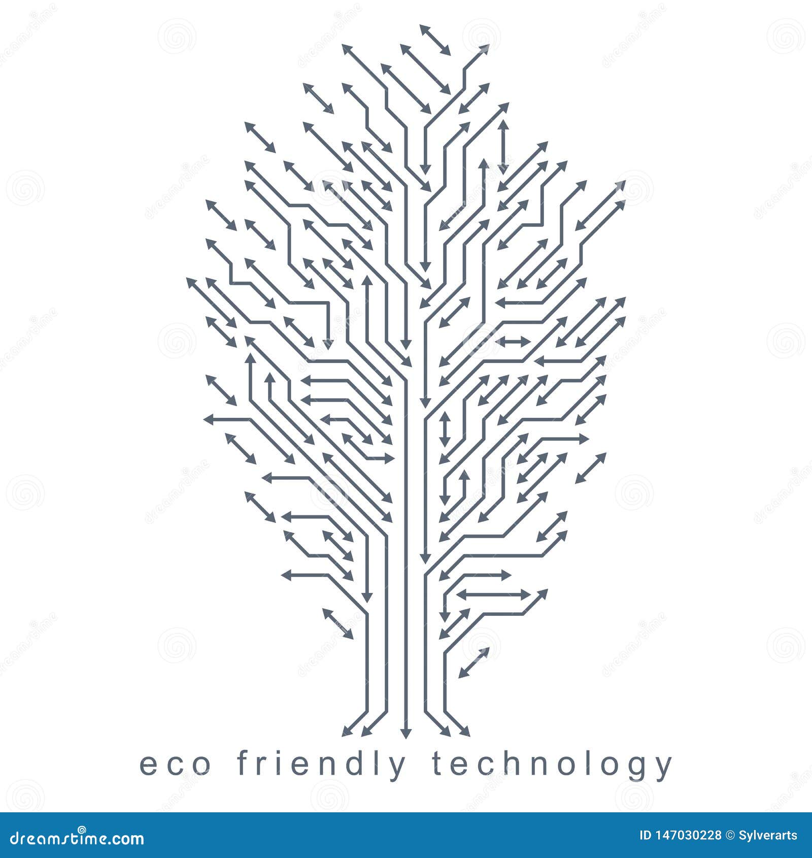 Vector Illustration of Tree Created with Wireframe and Lines Connected ...