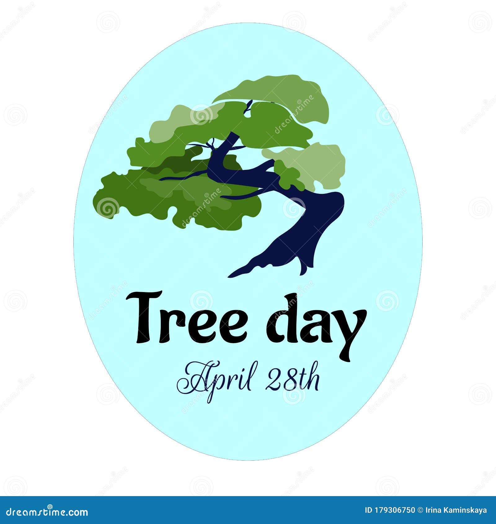 Vector Illustration of a Tree in Flat Style. Banner for Tree Day for ...