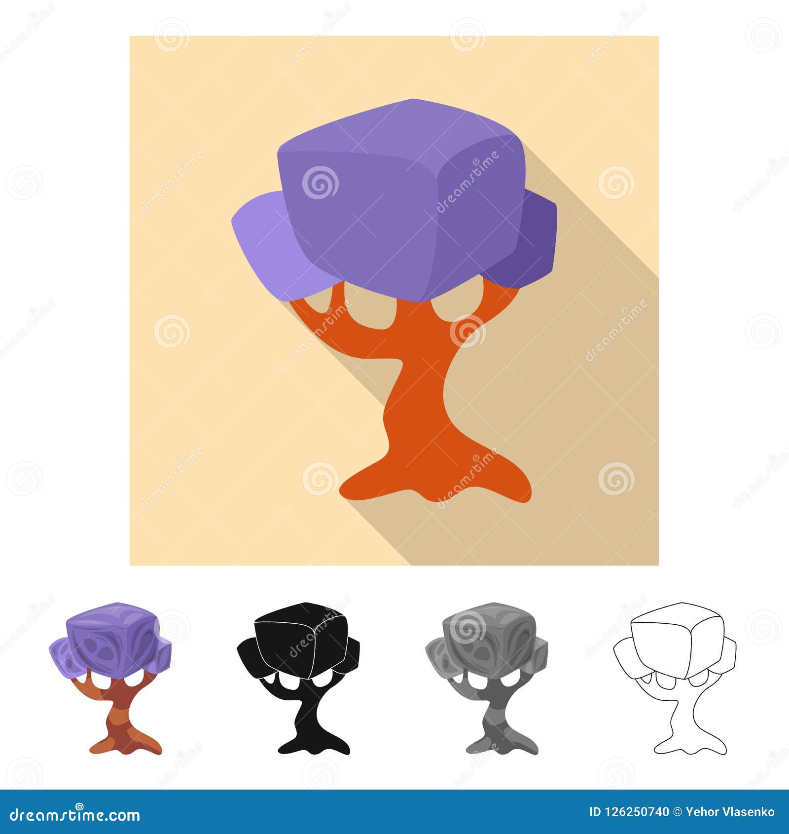 Vector Illustration Of Tree And Nature Symbol Collection Of Tree And